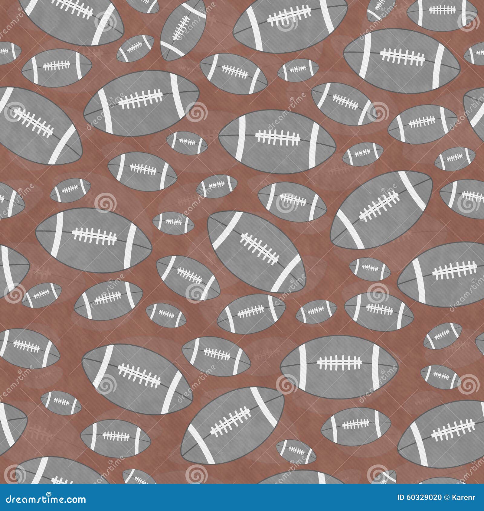 Gray and Brown Football Tile Pattern Repeat Background Stock ...