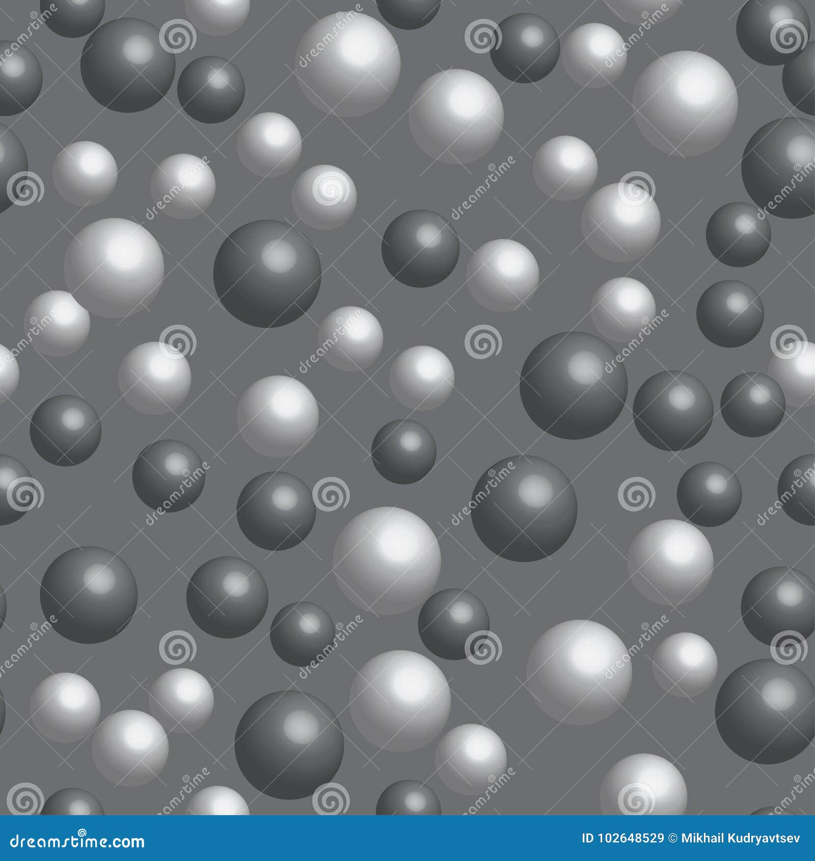 Gray Bubbles on Gray Seamless Pattern Stock Vector - Illustration of ...
