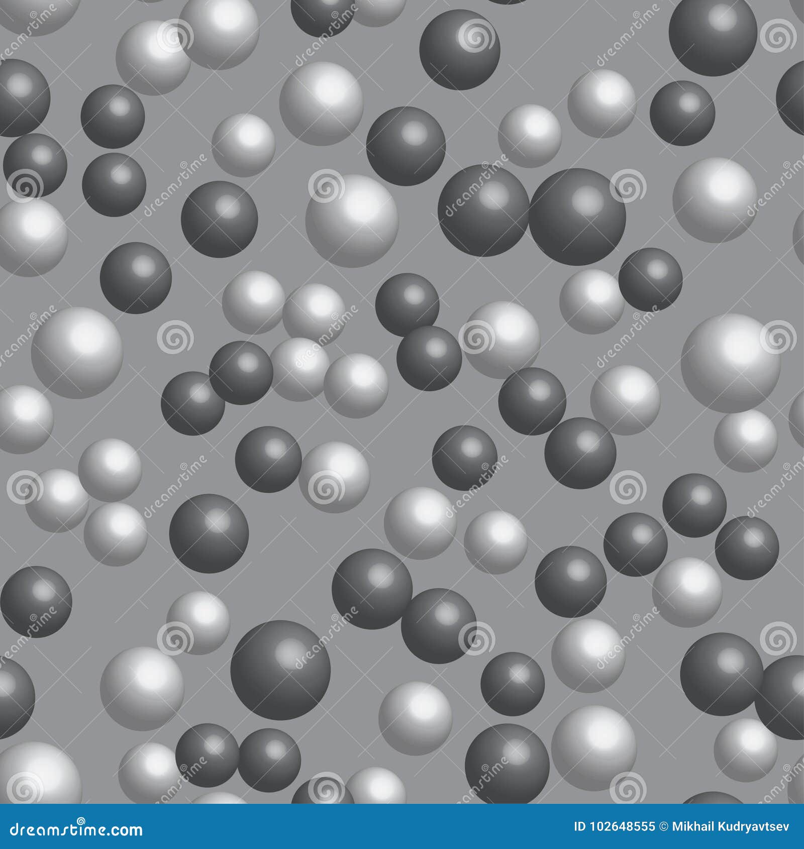Gray Bubbles on Gray Seamless Pattern Stock Vector - Illustration of ...