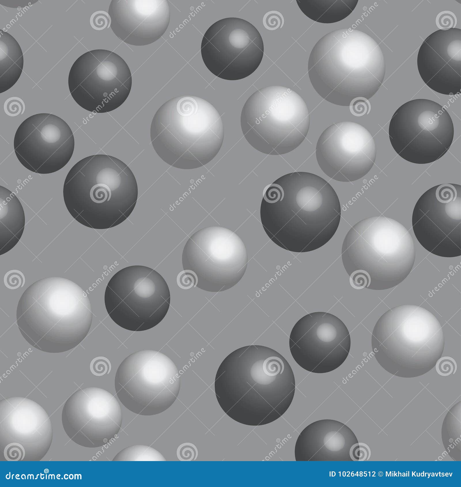 Gray Bubbles on Gray Seamless Pattern Stock Vector - Illustration of ...