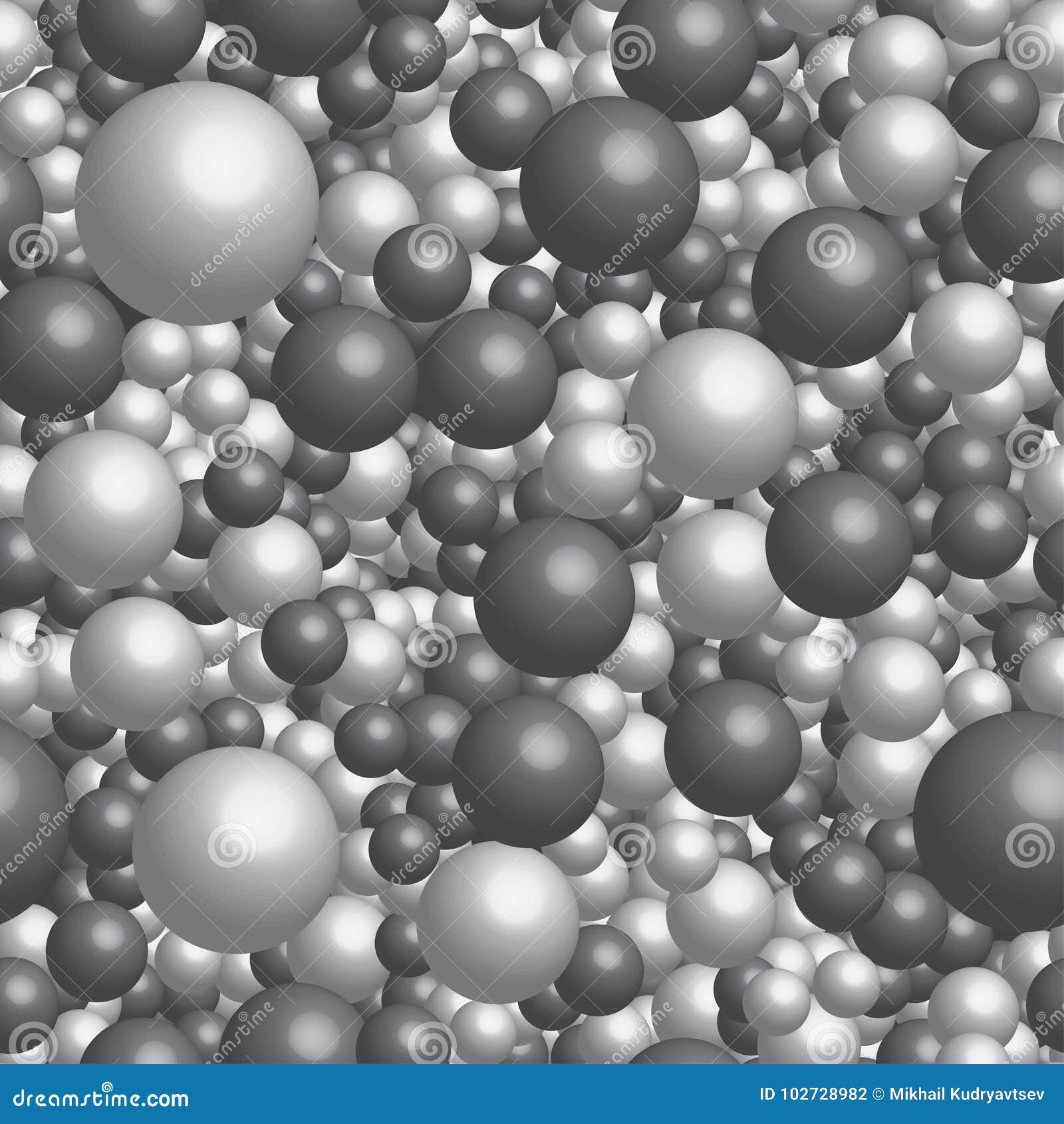 Gray Bubbles Stack Seamless Pattern Illustration de Vecteur ...
