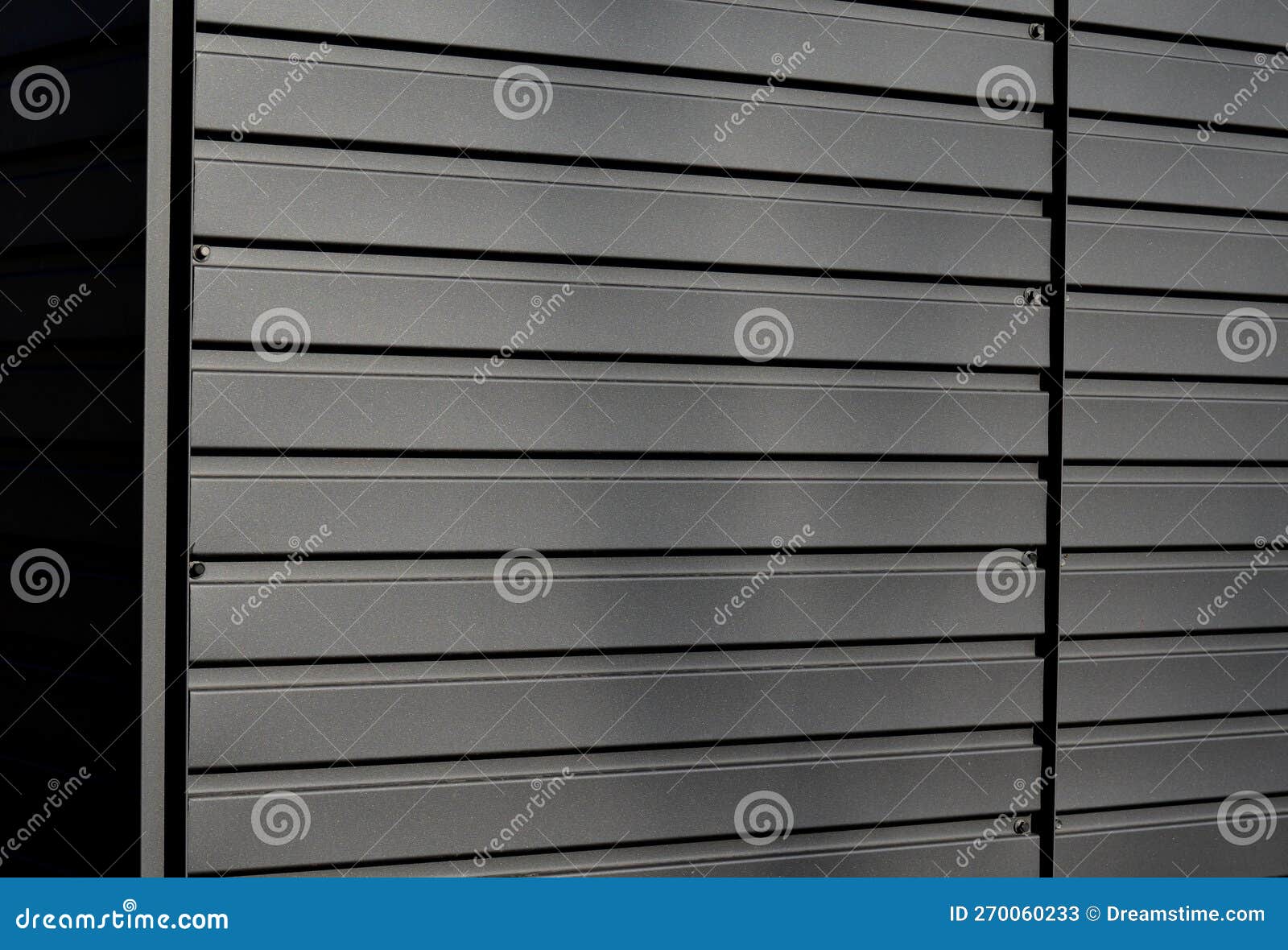 Gray Building is Lined with Square Panels. Metal Sheet Wall Cladding ...