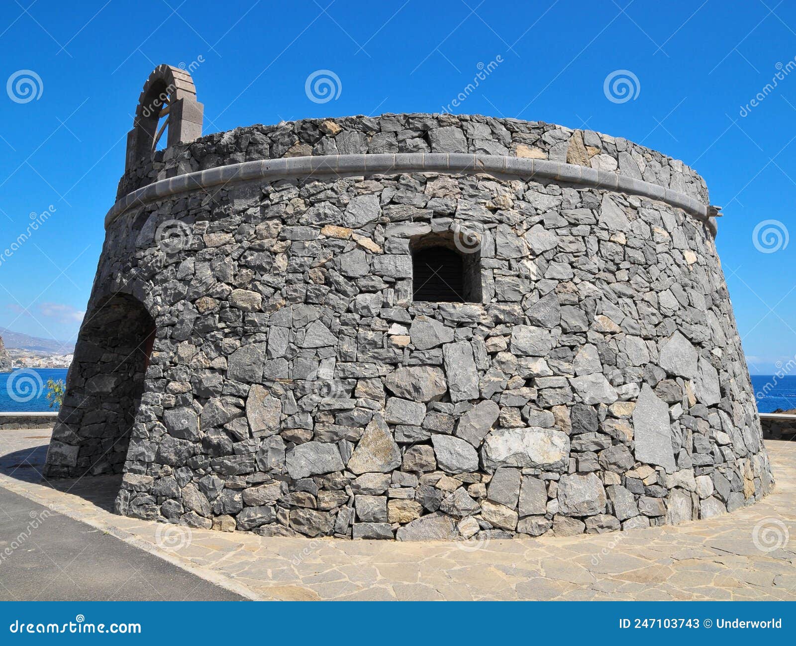 Gray Bunker on a Blue Sky stock image. Image of gray - 247103743