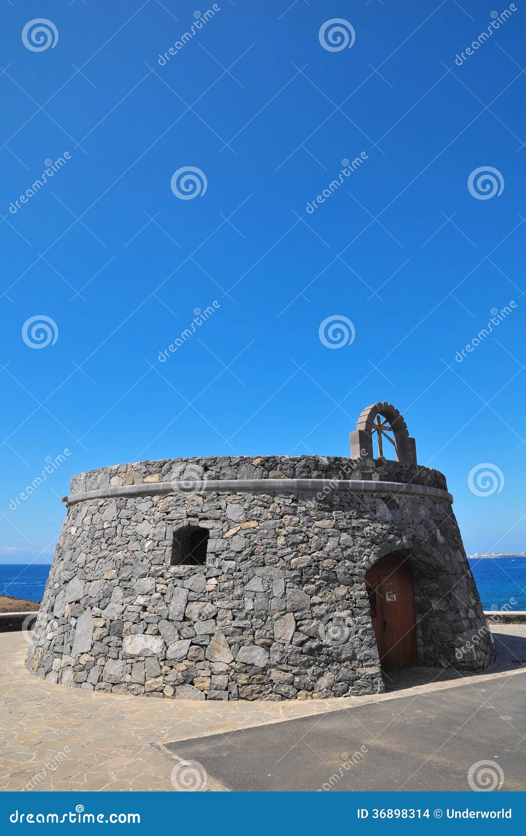 Gray Bunker on a Blue Sky stock photo. Image of architecture - 36898314