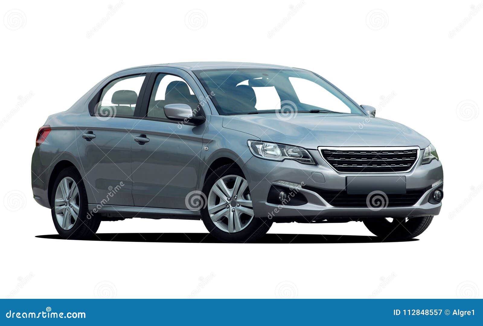Gray car front view stock image. Image of fuel, plate - 112848557