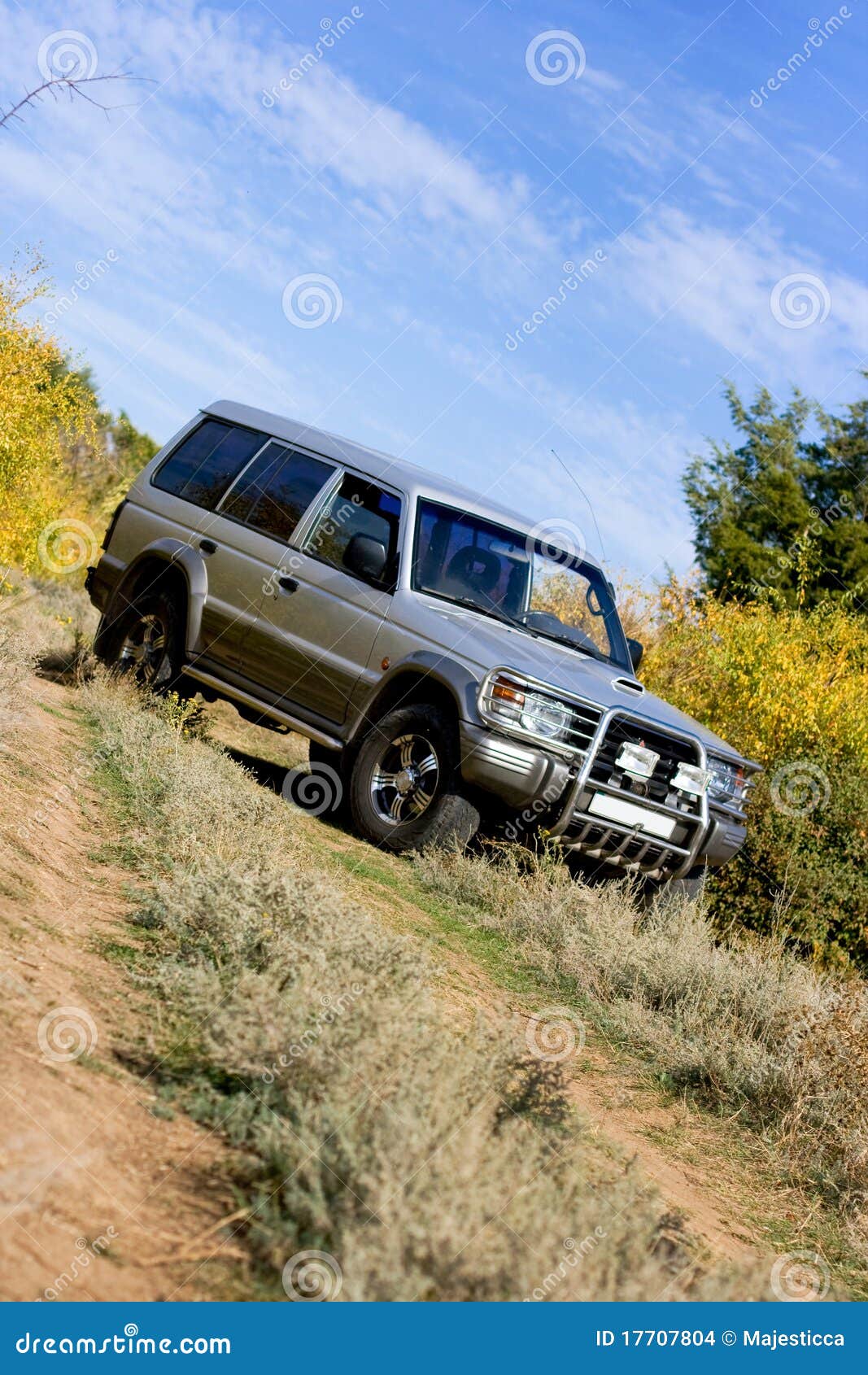 Gray Car on Rural Landscape Stock Photo - Image of powerful, nature ...