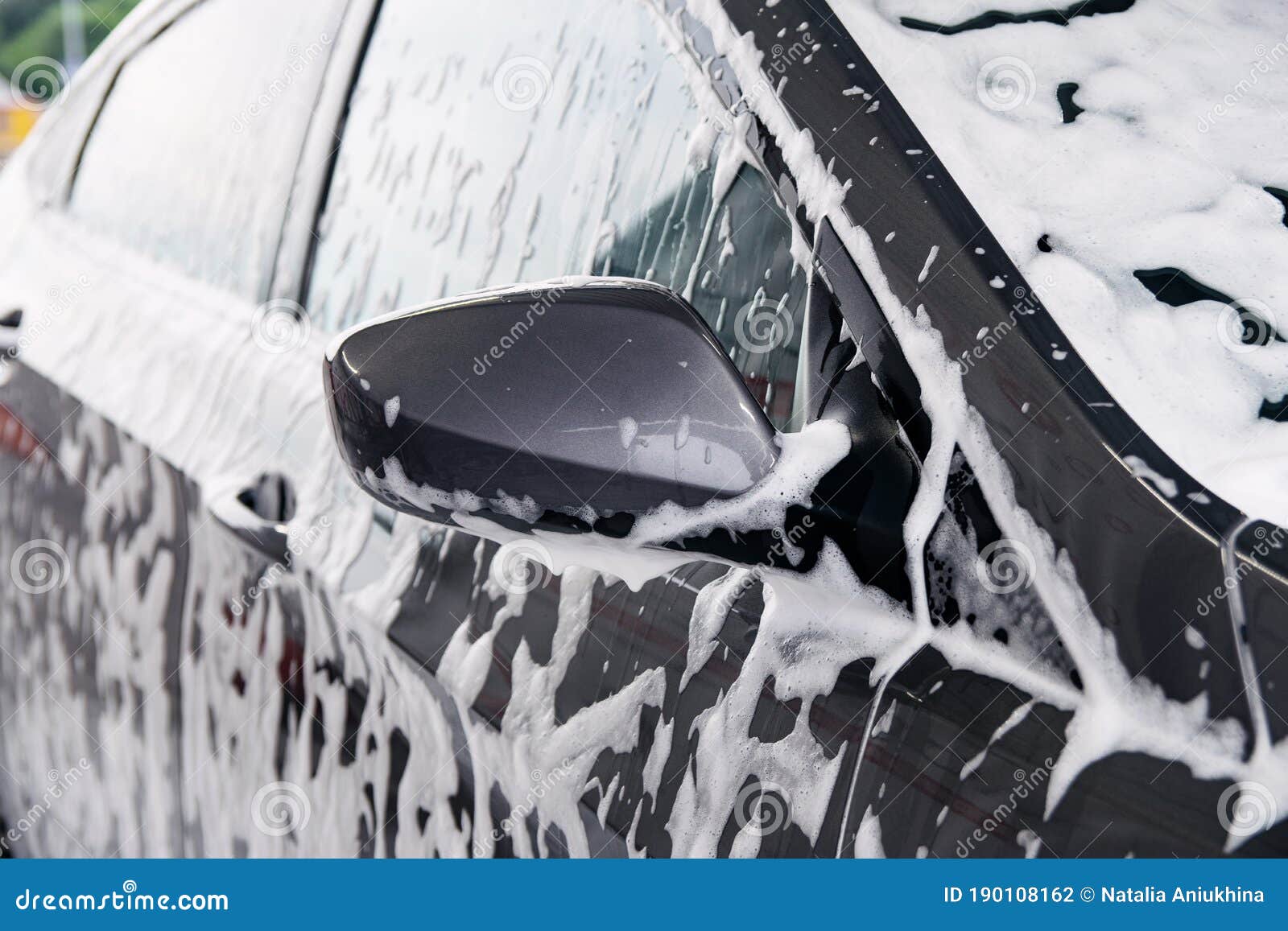 Car Washes in Soap from a Detergent Stock Photo - Image of professional ...