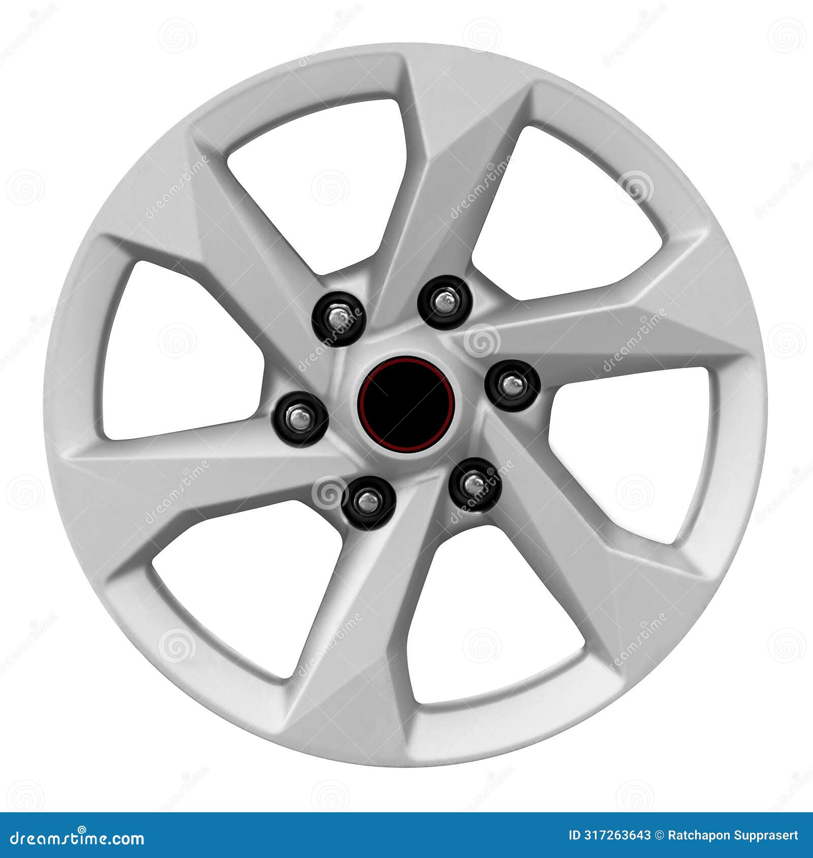 Gray Car Wheel Isolated on White Background with Clipping Path Stock ...
