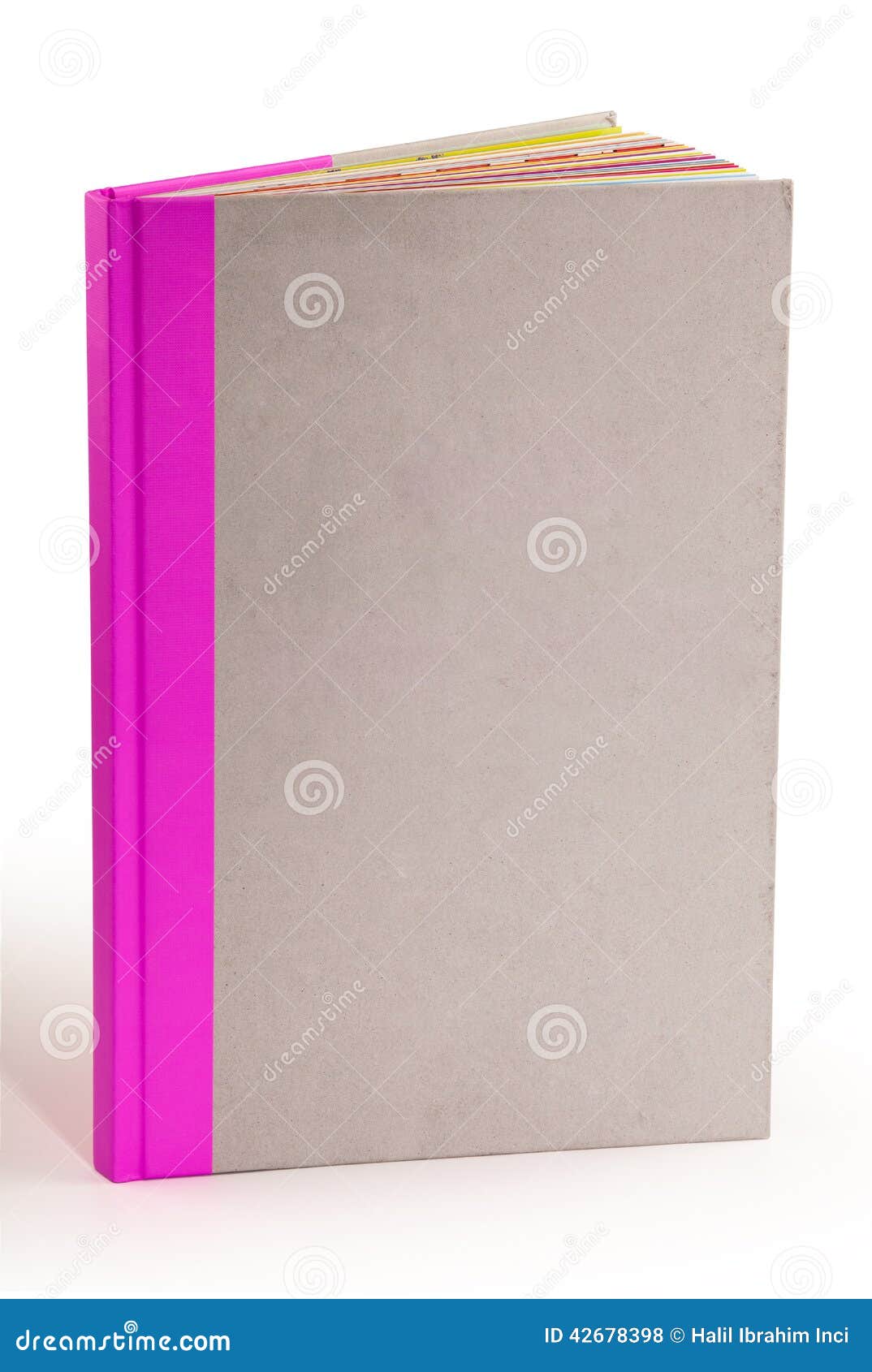 Gray Cardboard Cover Book - Clipping Path Stock Photo - Image of ...