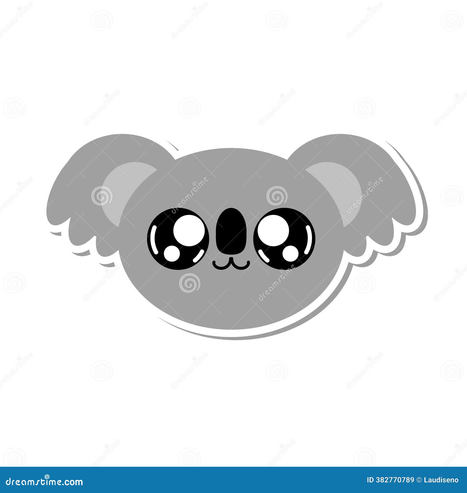 Koala Head Adult Antistress Coloring Page Vector | CartoonDealer.com ...