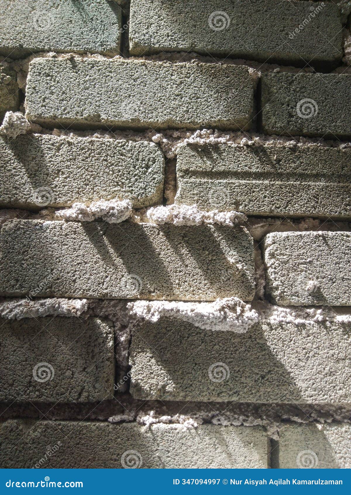 Gray Cement Brick Wall Background with Sunlight Stock Image - Image of ...