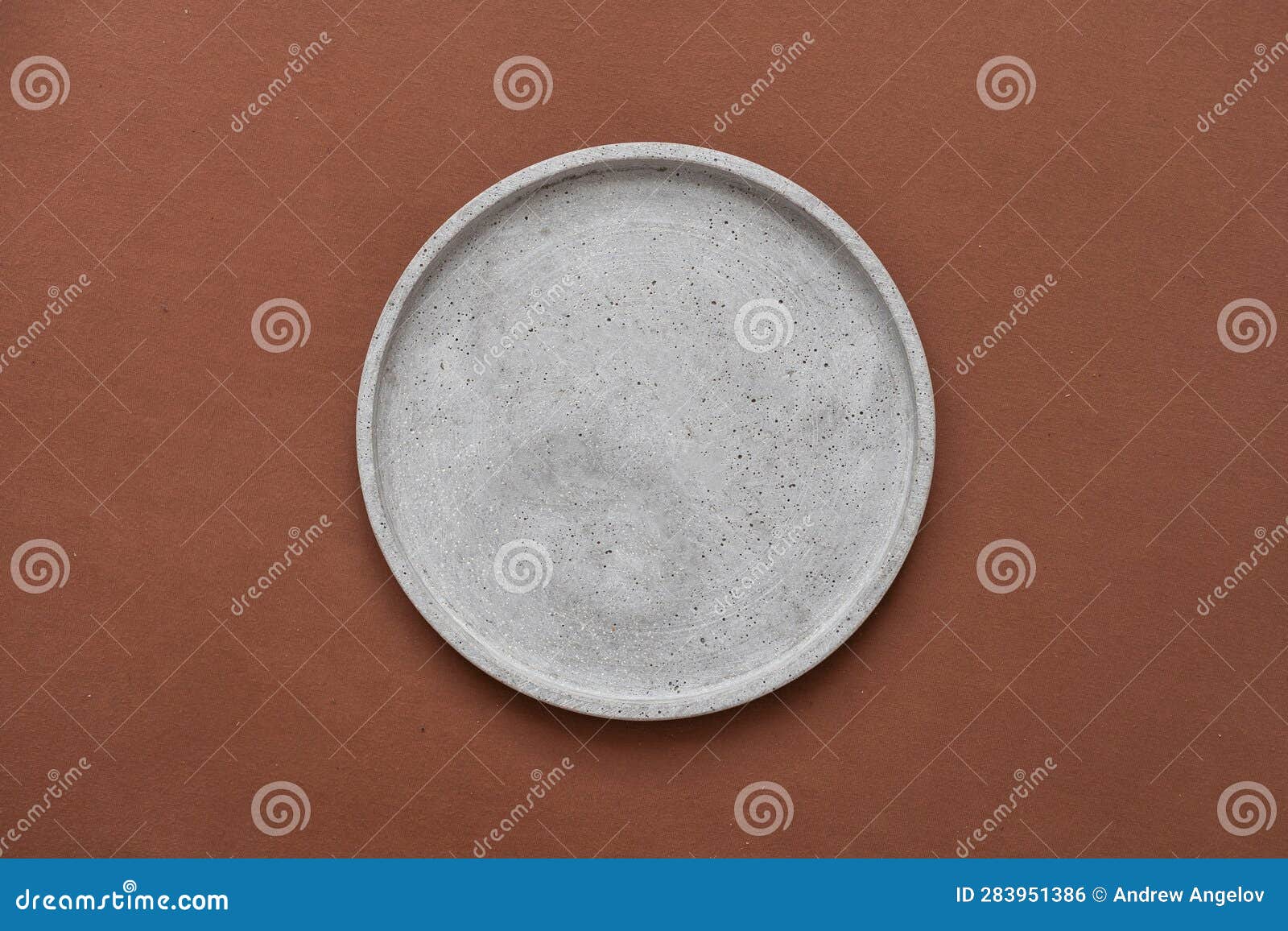 Gray Ceramic Plate Isolated on White Background. Stock Photo - Image of ...