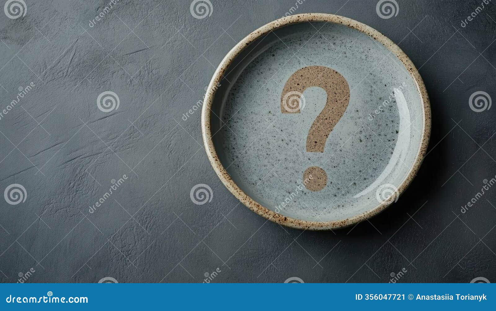 Plate With A Question Mark On Desk Stock Photo | CartoonDealer.com ...