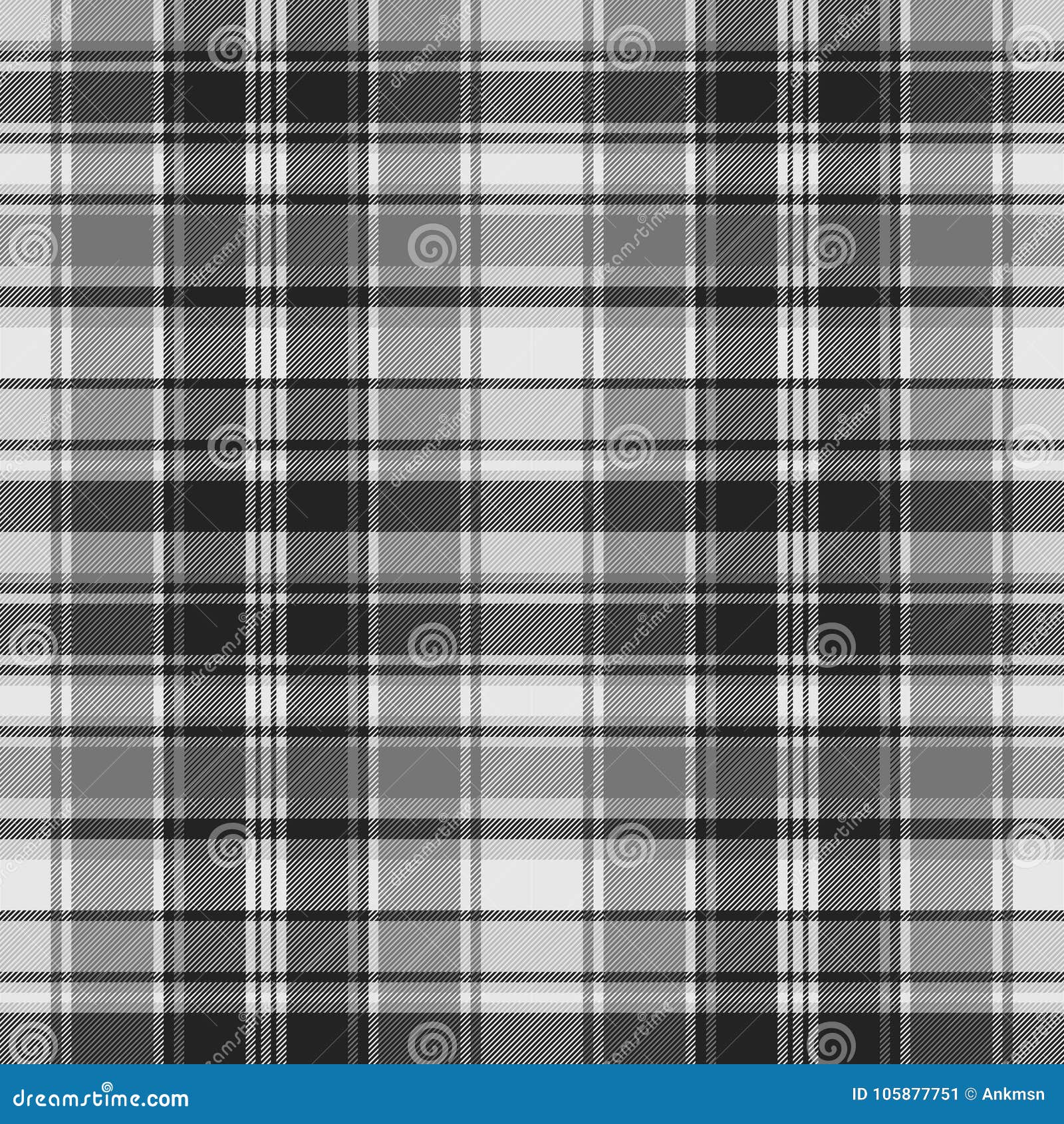 Gray Check Fabric Texture Seamless Pattern Stock Vector - Illustration ...