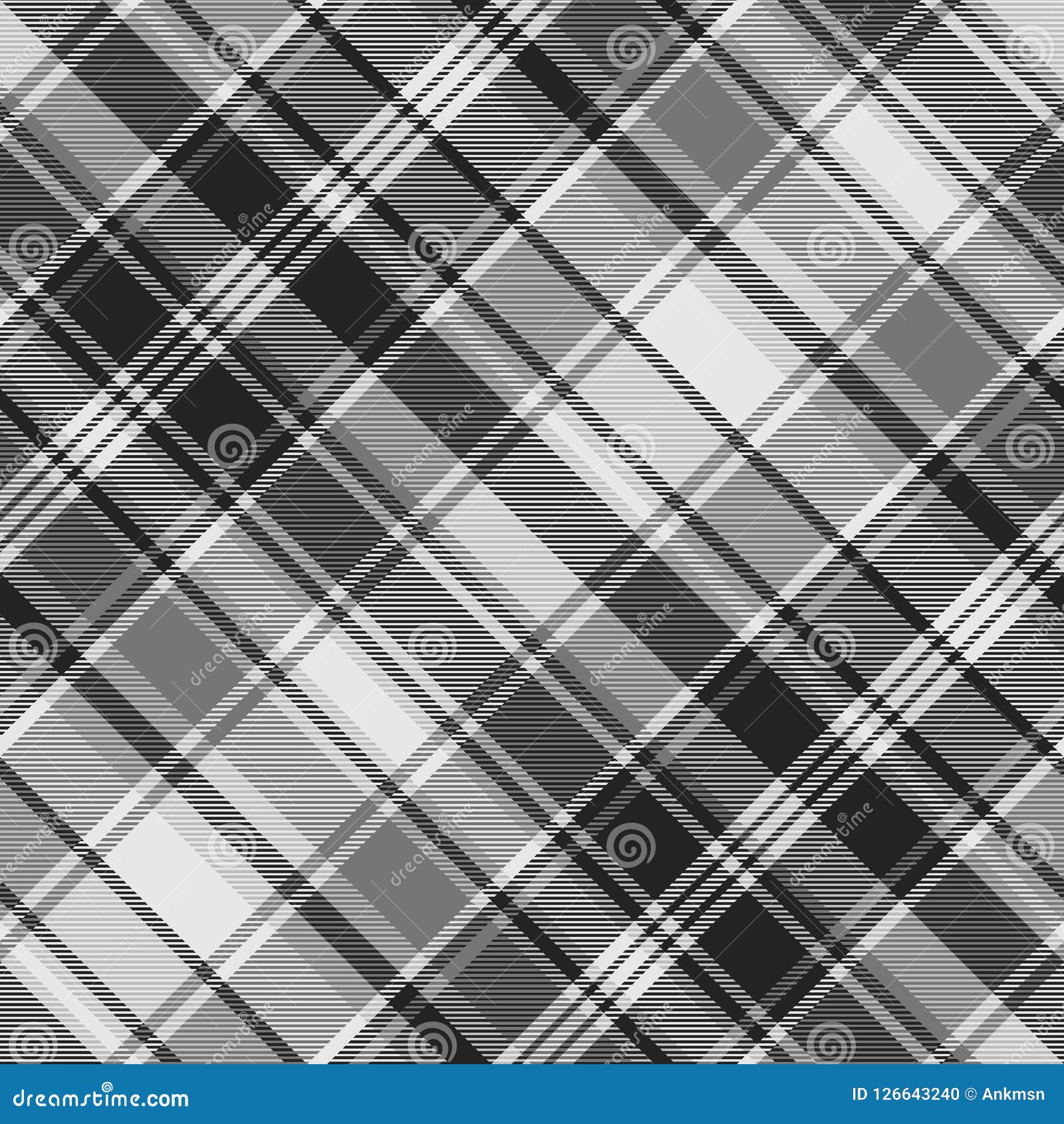 Gray Check Fabric Texture Seamless Pattern Stock Vector - Illustration ...