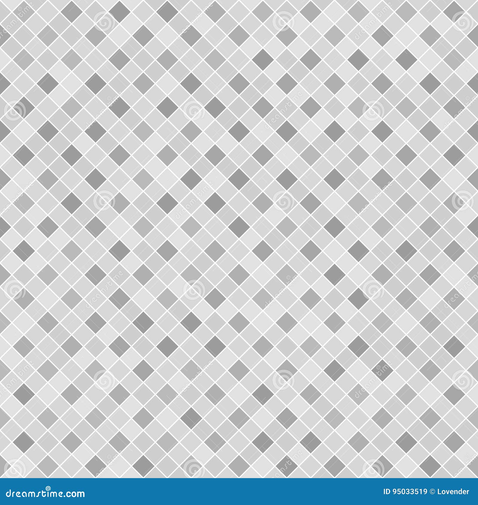 Gray Checkered Diamond Pattern. Seamless Vector Background Stock Vector ...