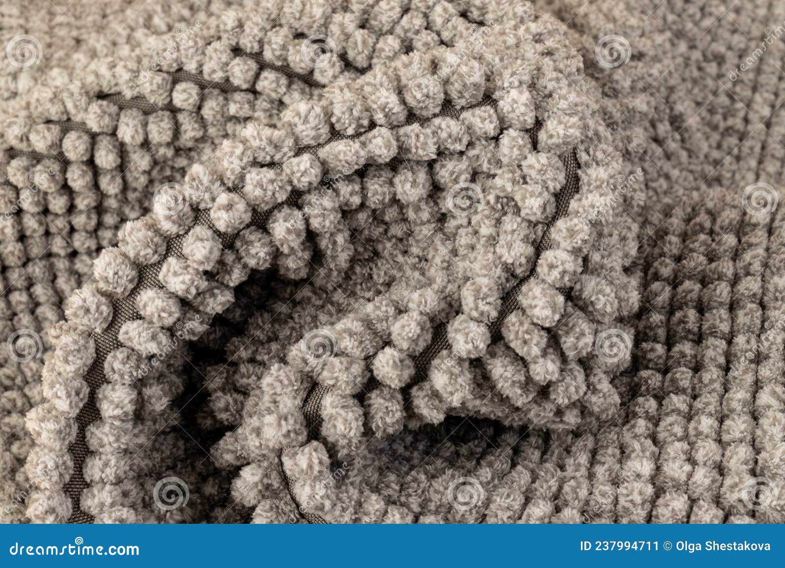 Gray Chenille Soft Bath Mat Texture Background. Bath Accessories. Top ...