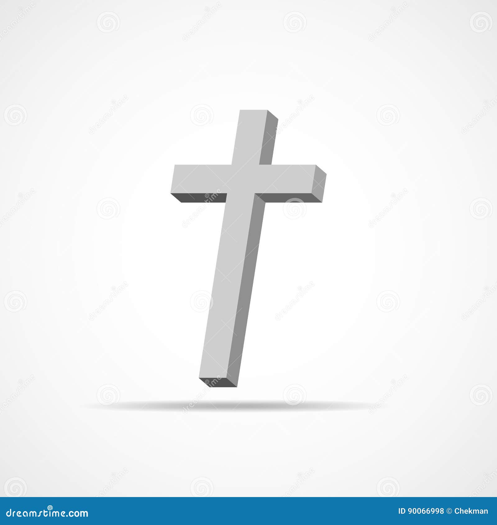 Gray Christian Cross Icon. Vector Illustration. Stock Illustration ...