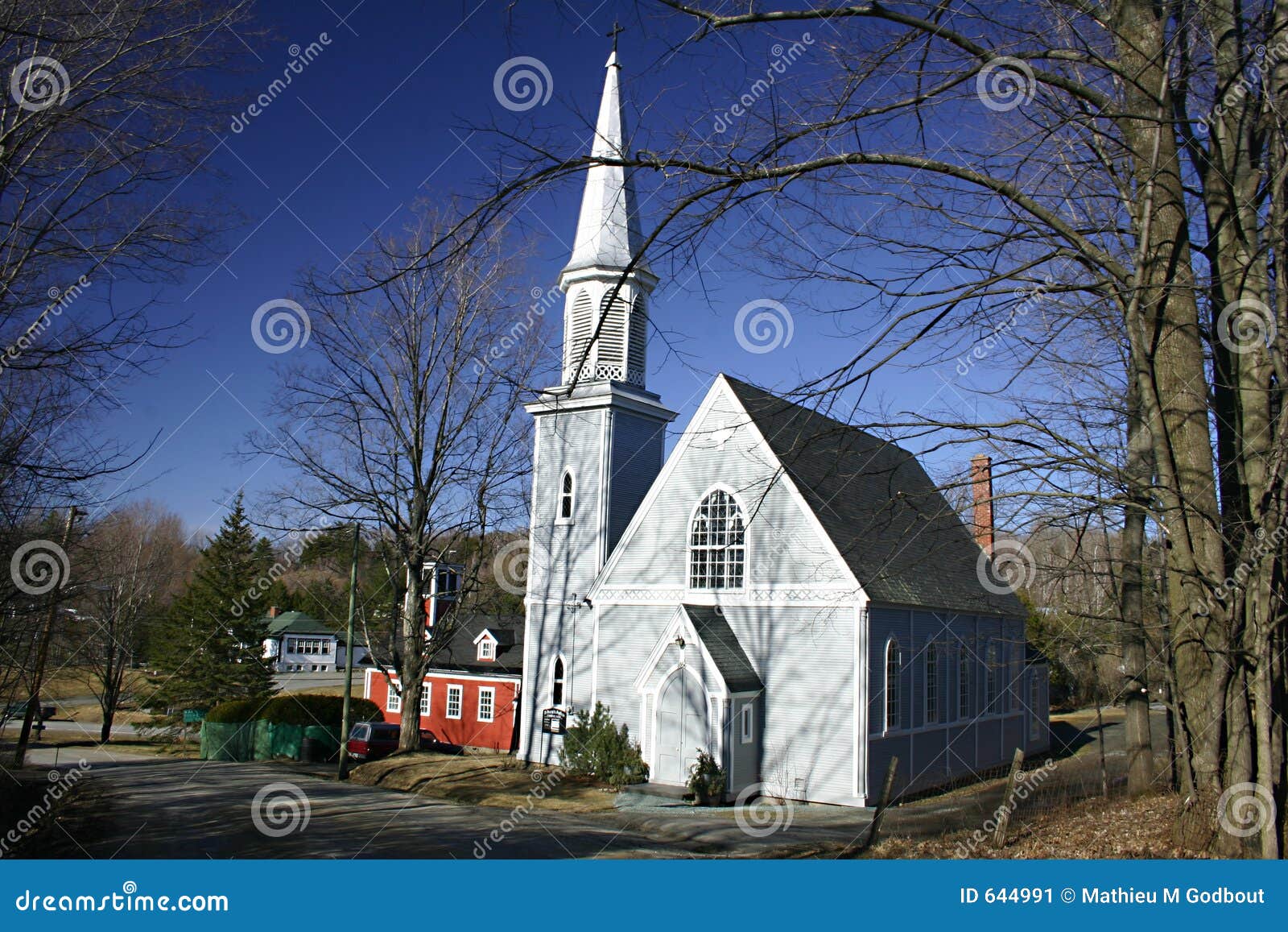 Gray church stock image. Image of quebec, gray, church - 644991