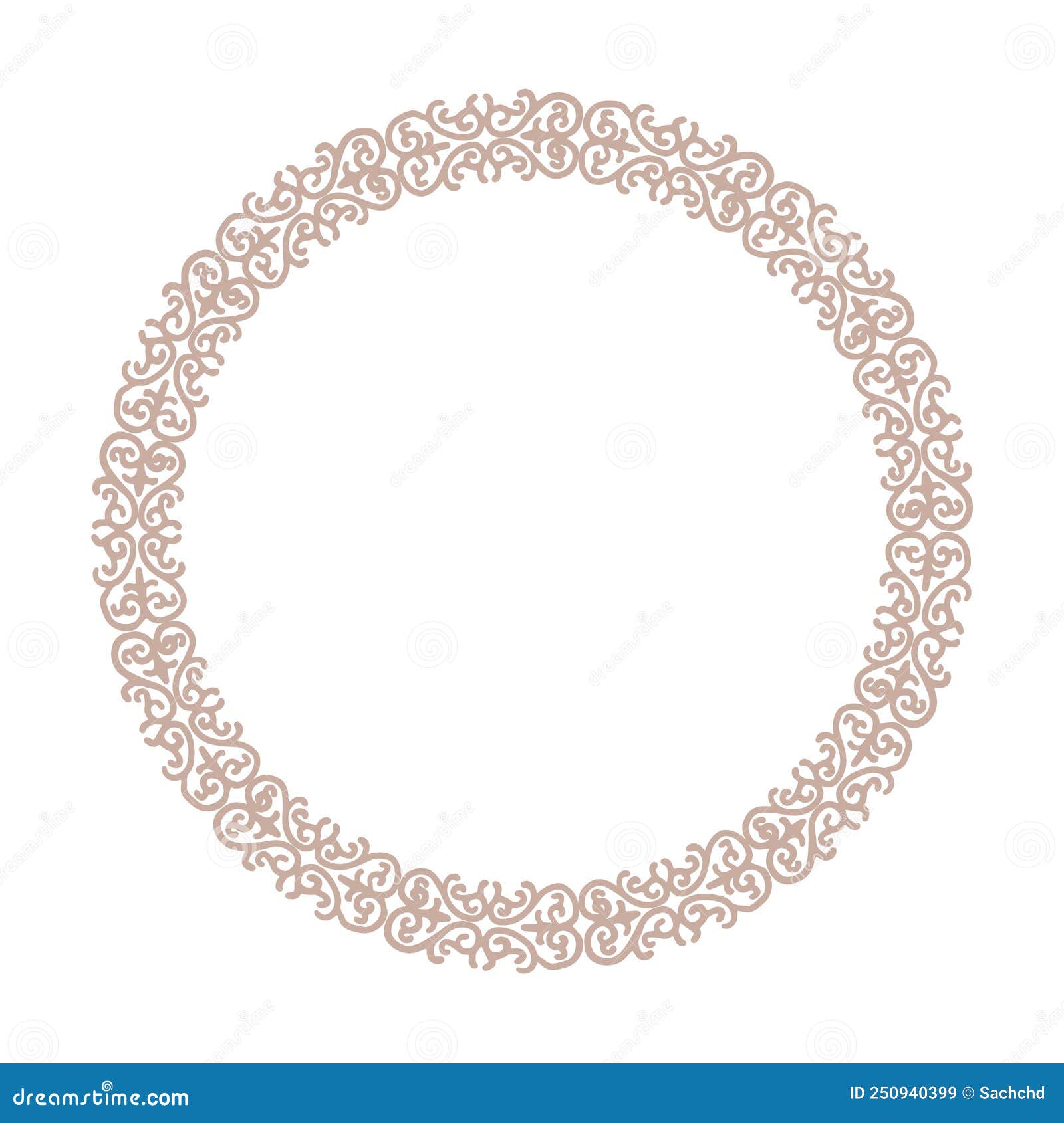Circle Frame with a Decorative Ornament Stock Illustration ...