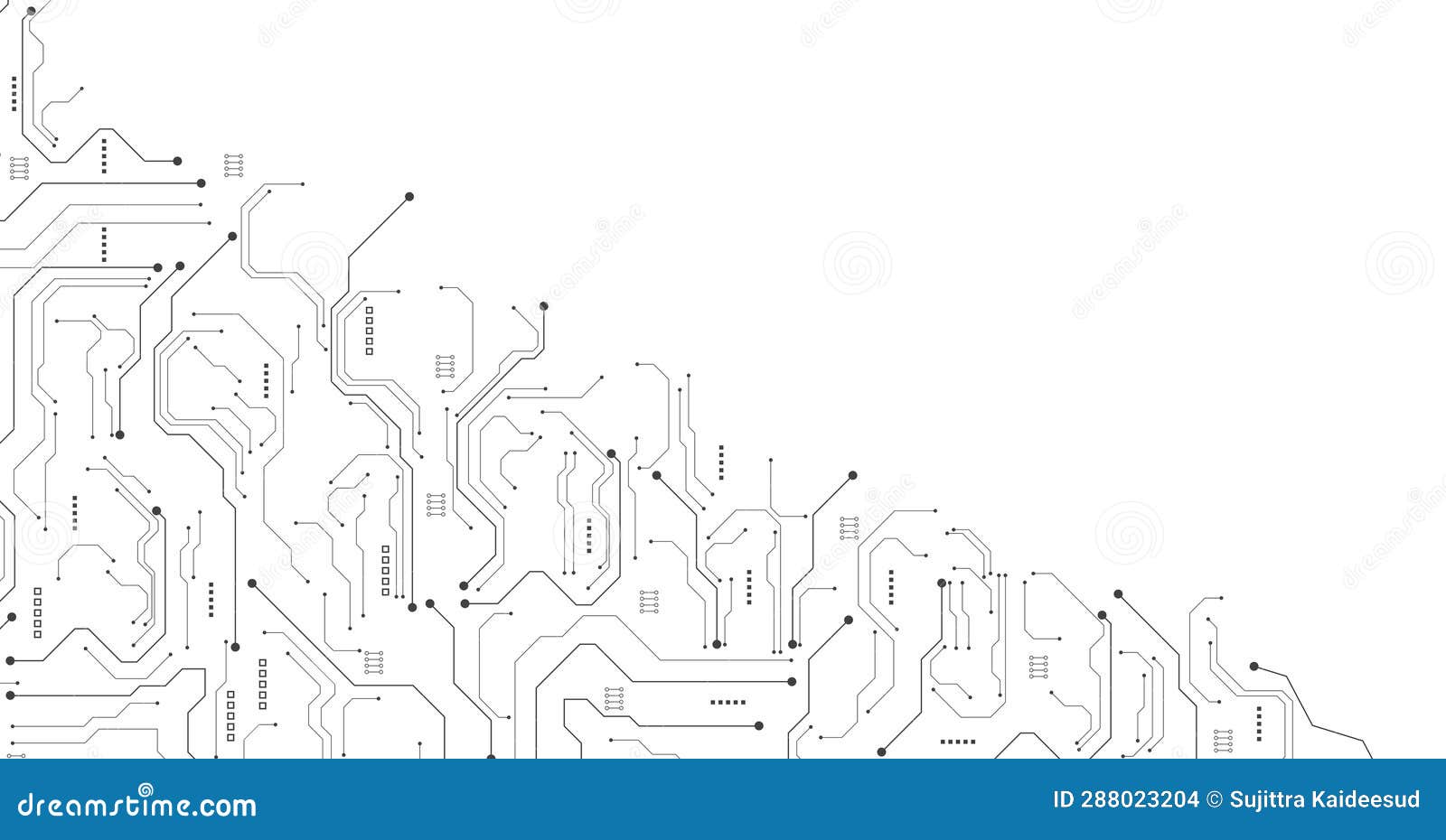Gray Circuit Diagram on White Background Stock Vector - Illustration of ...