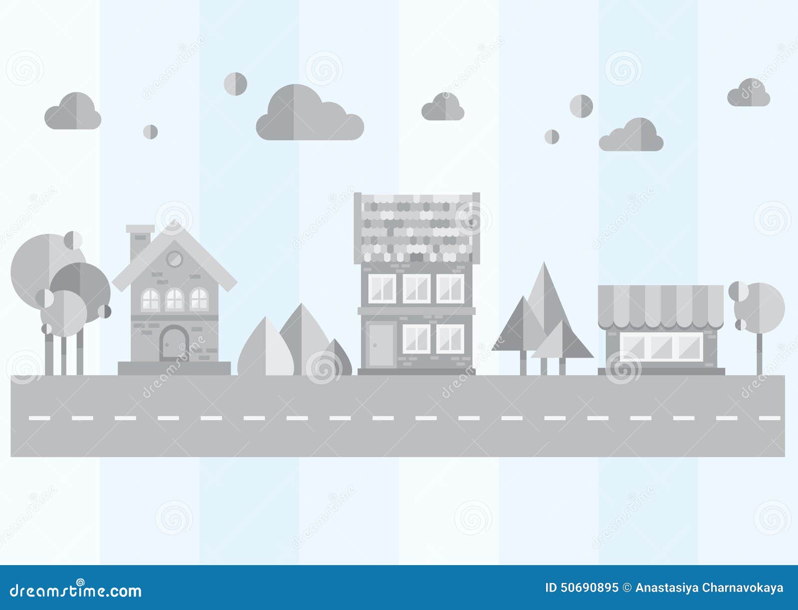 Gray city stock vector. Illustration of corporate, element - 50690895