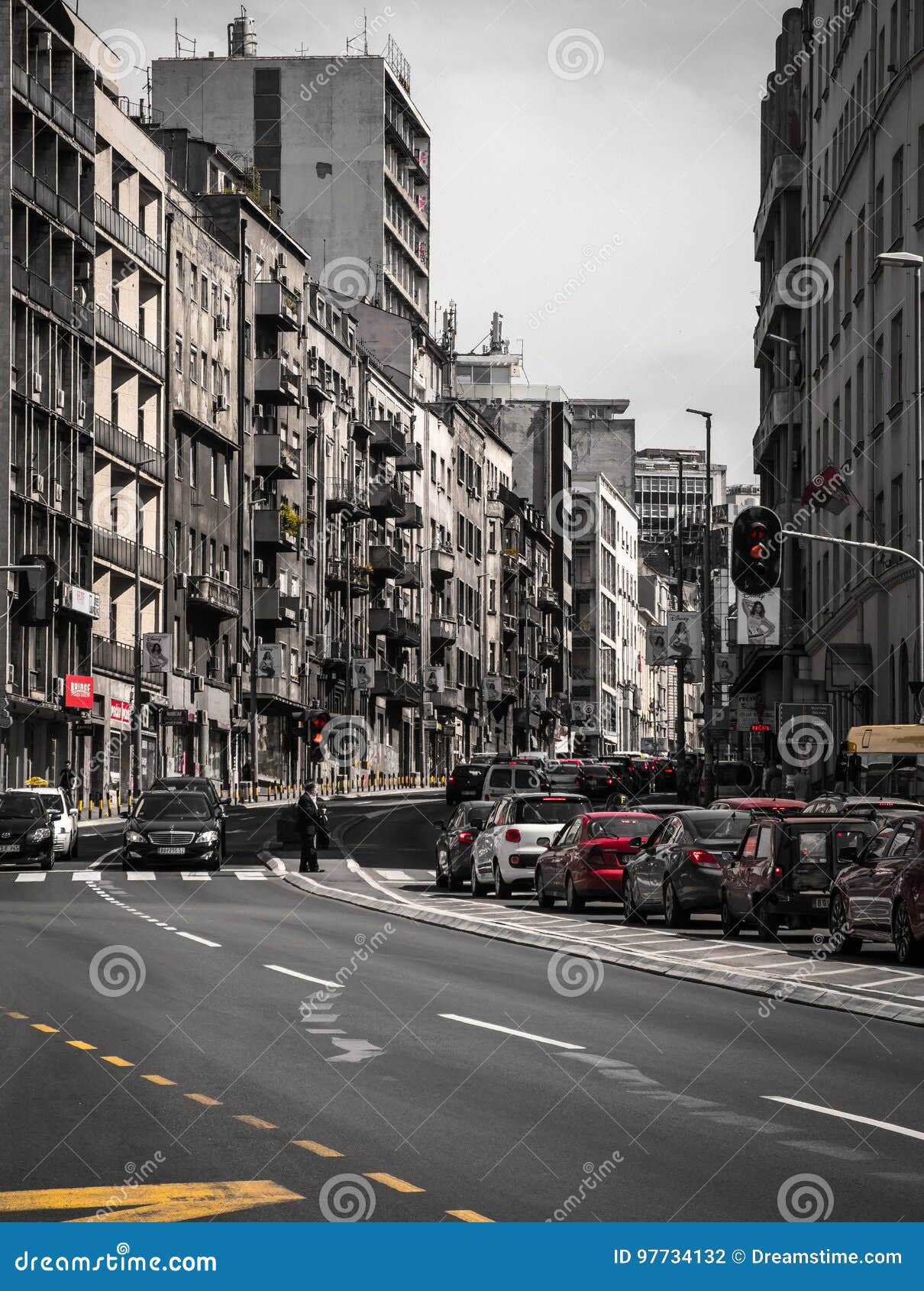 The gray city editorial photography. Image of urban, street - 97734132