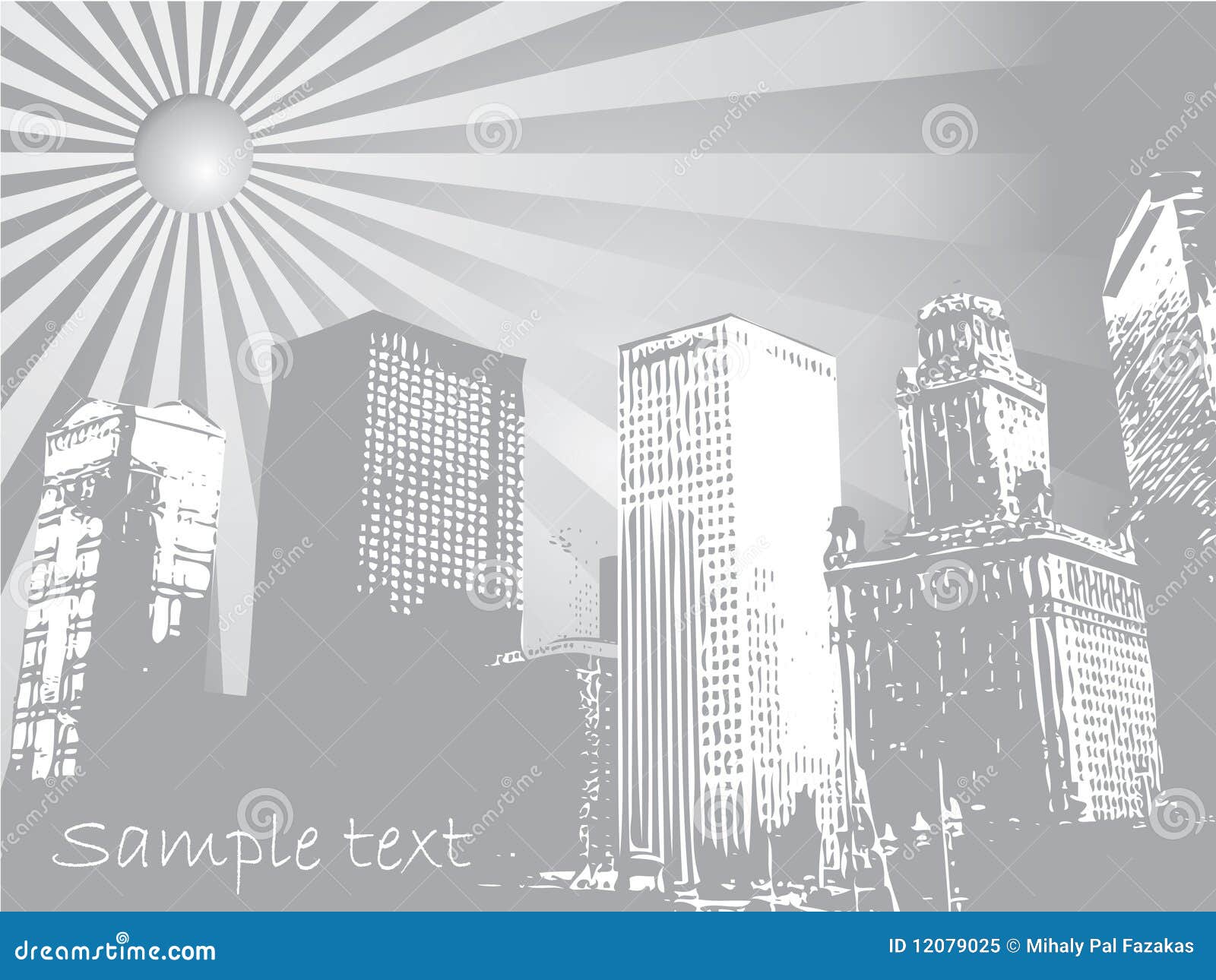 Gray Cityscape stock vector. Illustration of entertainment - 12079025