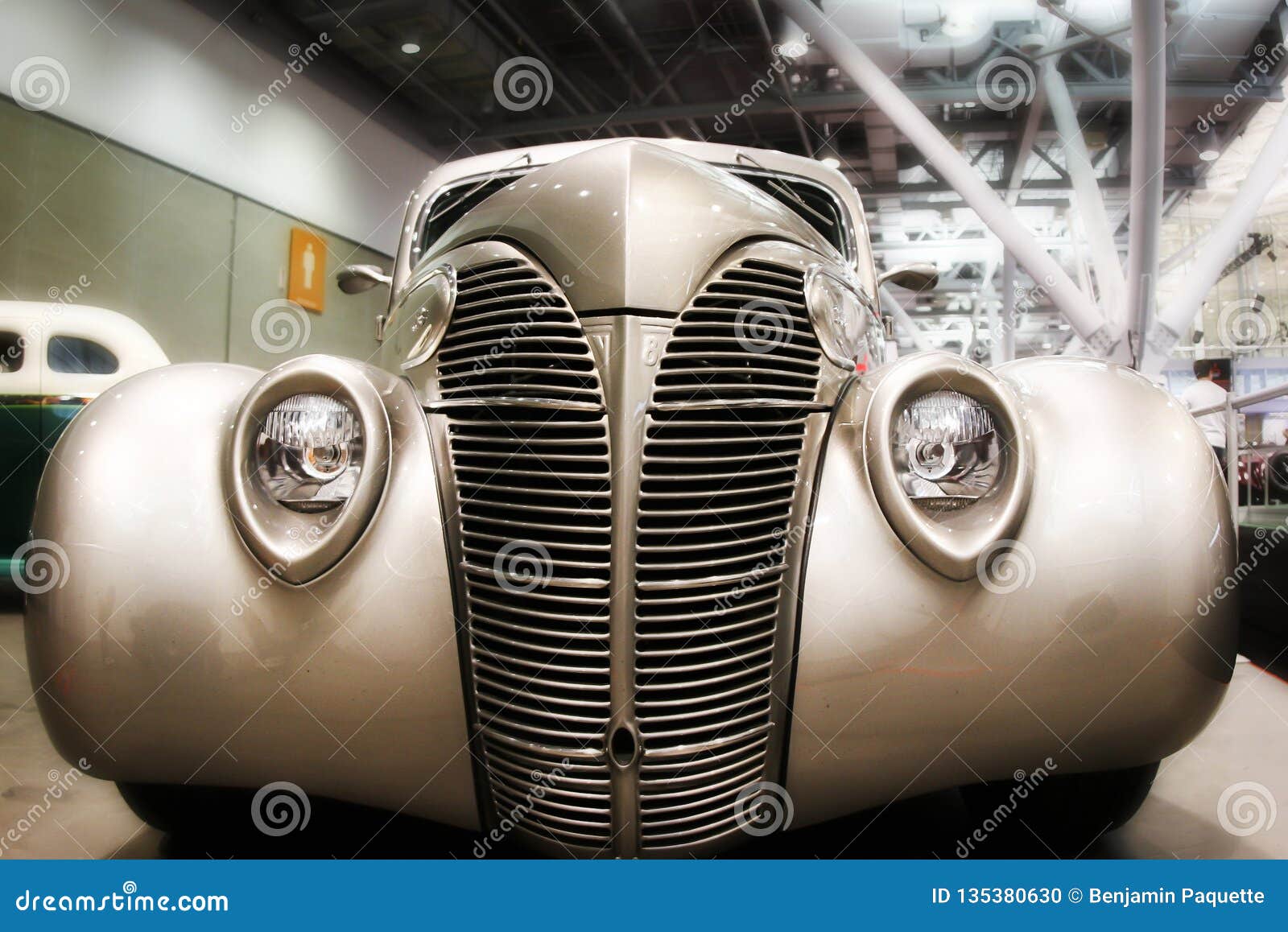 Gray Classic Car at a Car Show Stock Photo - Image of design, vehicle ...