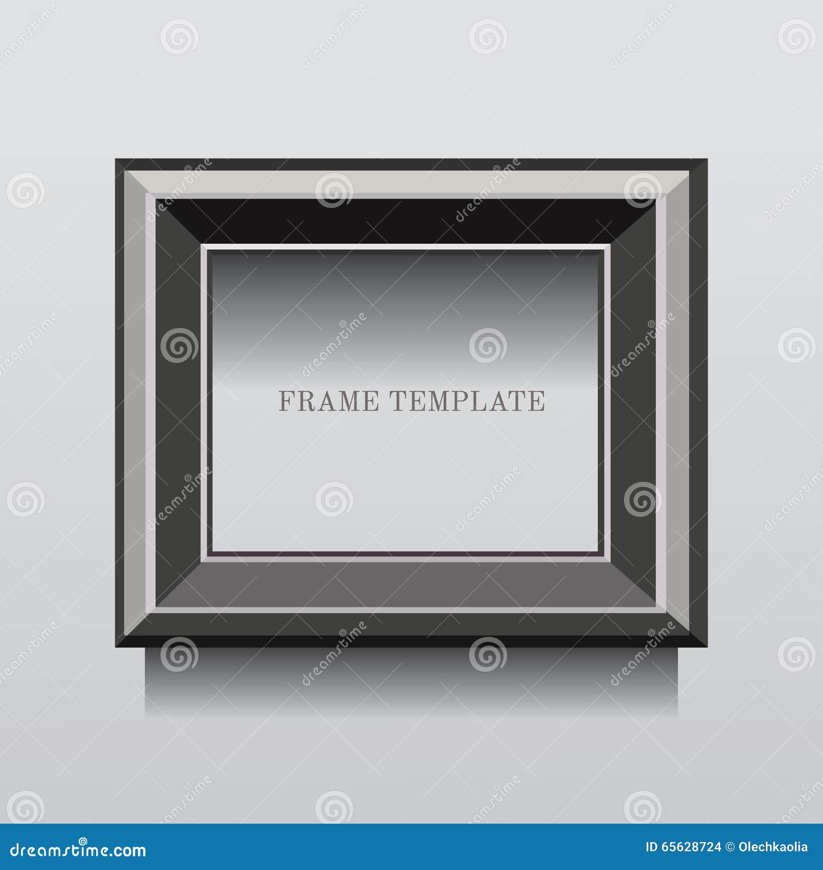 Gray Classic Metal Rectangle Frame Stock Vector - Illustration of ...