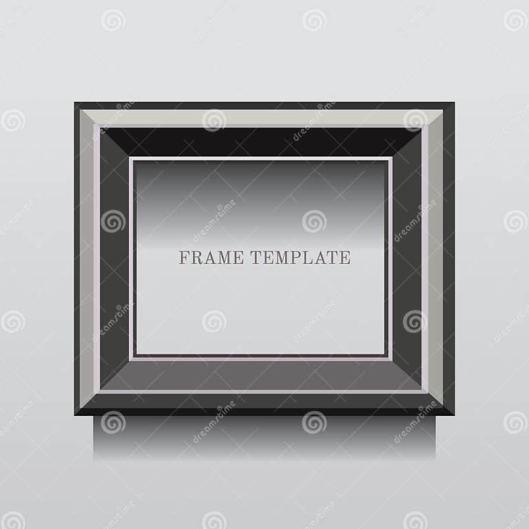 Gray Classic Metal Rectangle Frame Stock Vector - Illustration of ...