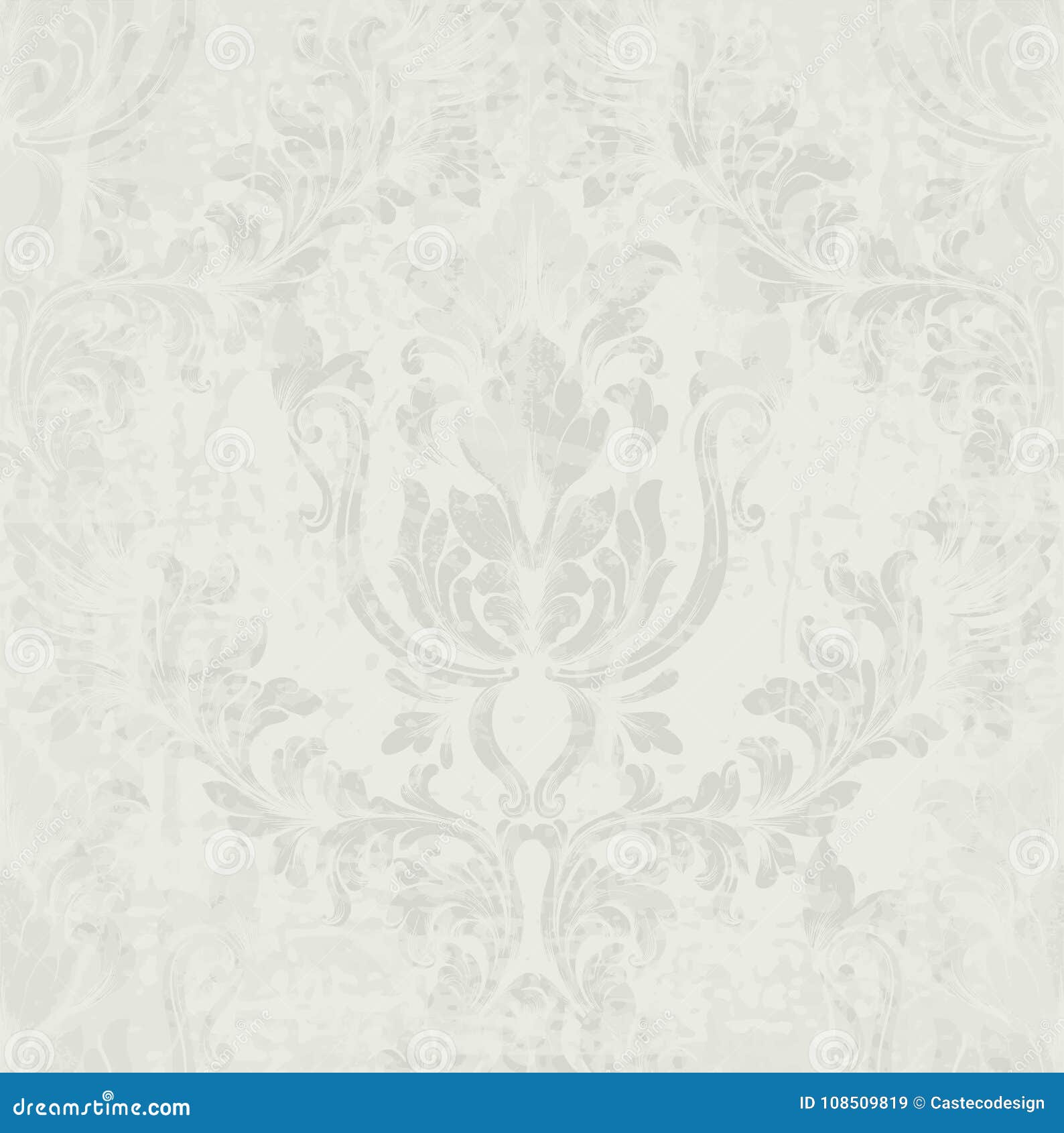 Gray Classic Pattern Vector Ornament Decor. Baroque Background Textures ...