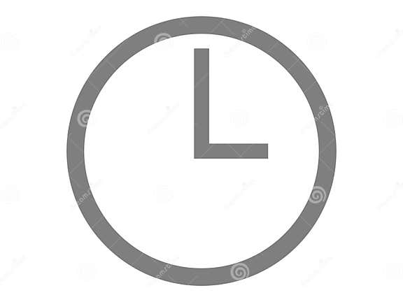 Gray clock icon stock vector. Illustration of accurate - 343691217