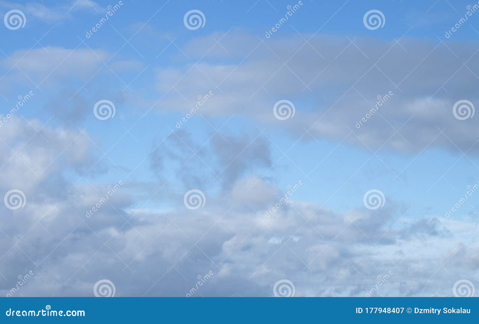 Gray Clouds on a Background of Blue Sky. Translucent Sky Stock Image ...