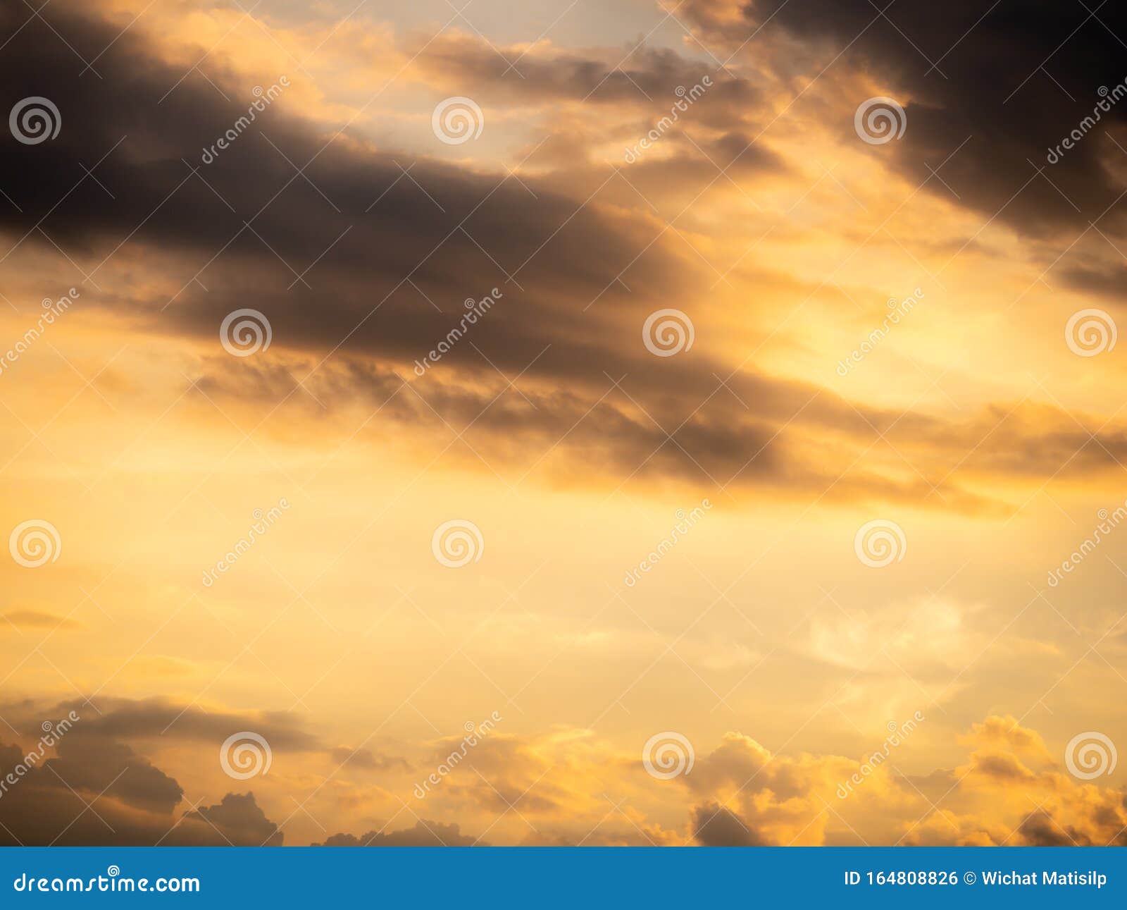Gray Clouds on the Yellow Sky Stock Photo - Image of light, black ...