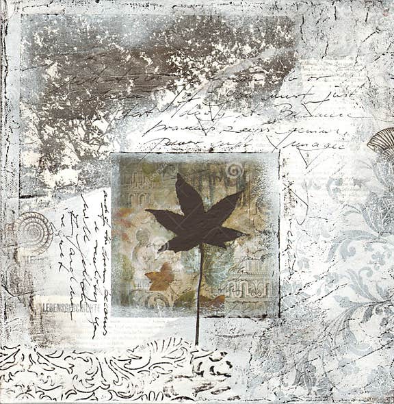 Gray collage artwork stock illustration. Illustration of grunge - 3928920