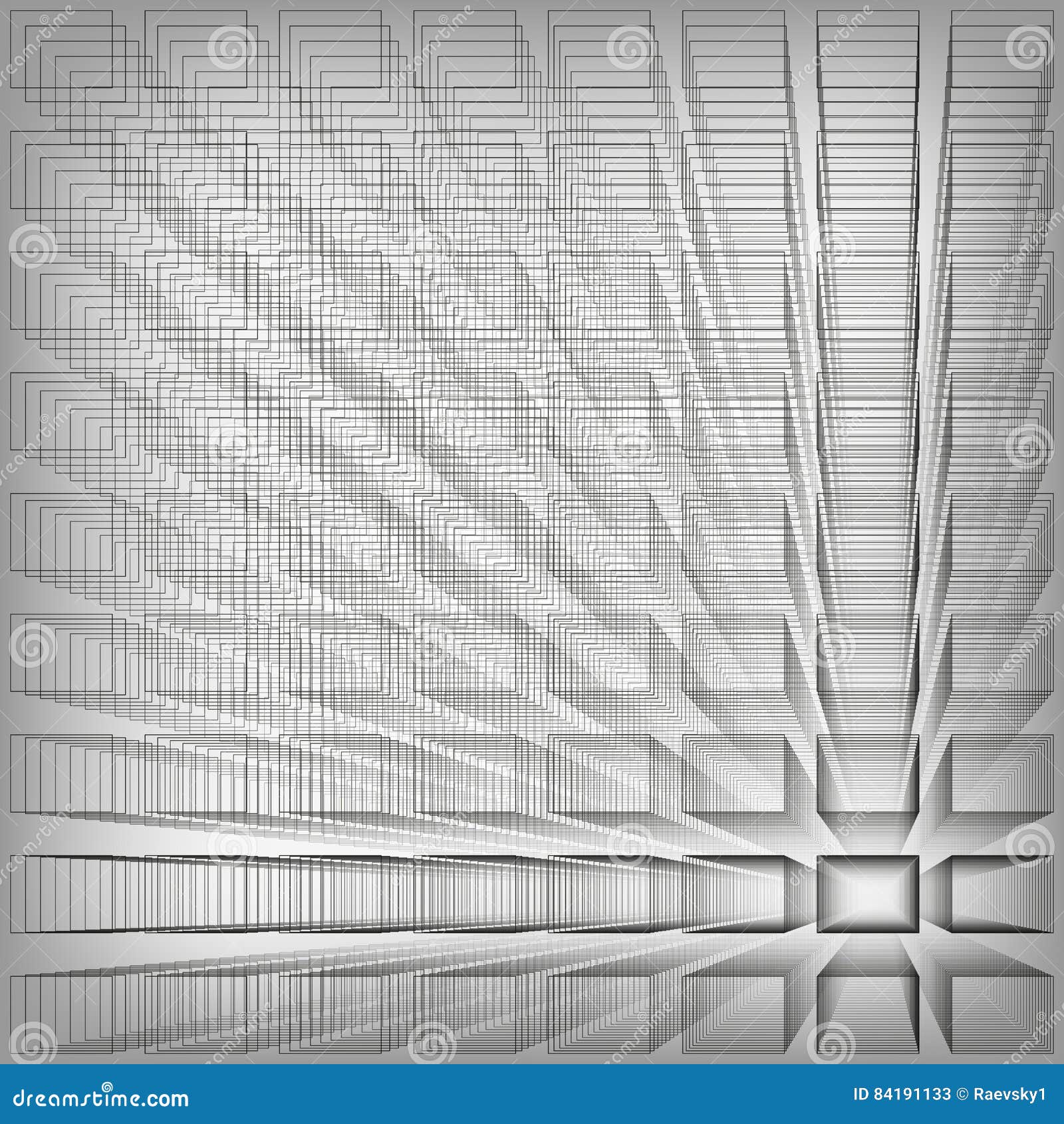 Gray Color Abstract Infinity Background, 3d Structure with Rectangles ...