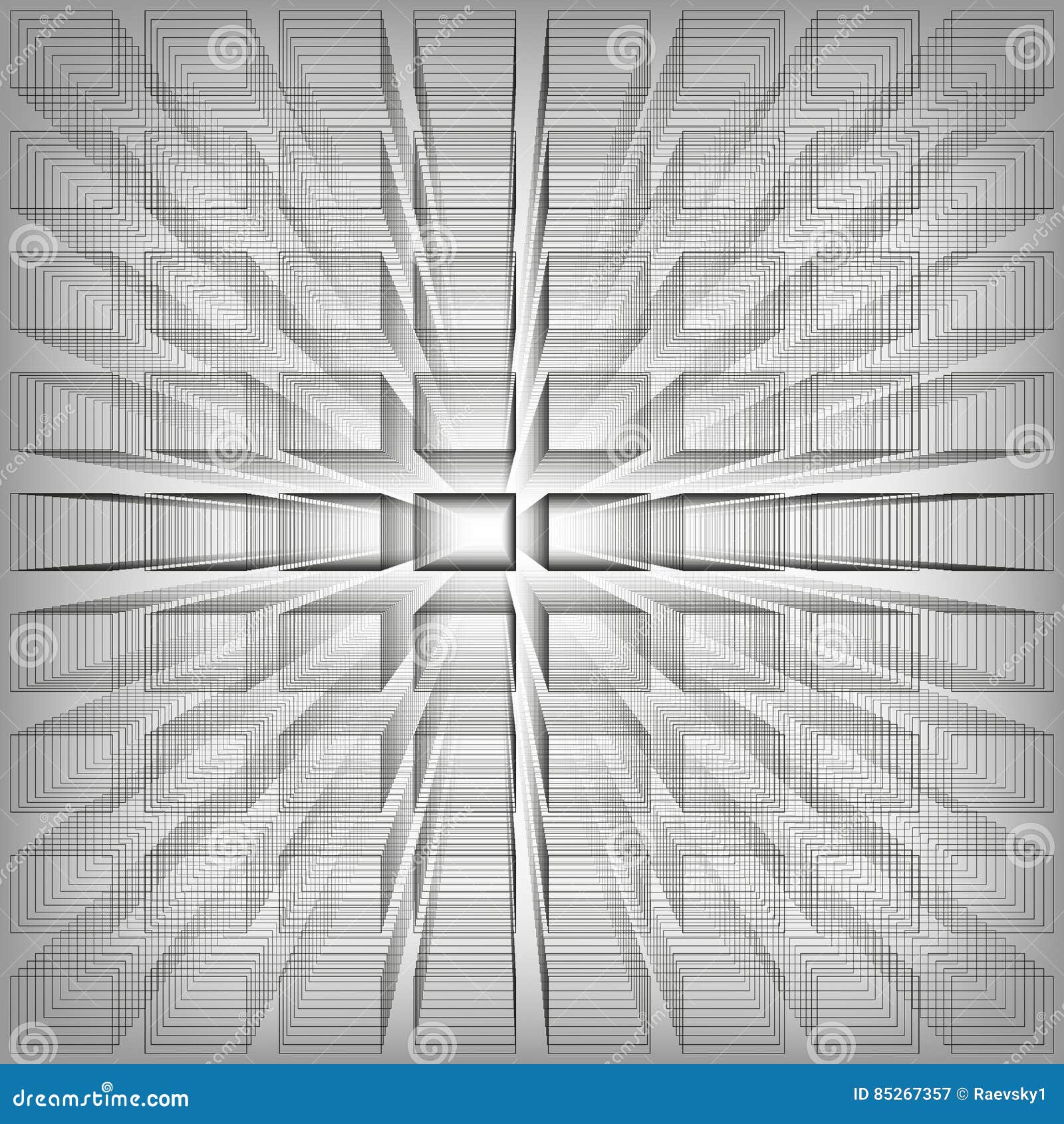 Gray Color Abstract Infinity Background, 3d Structure with Rectangles ...