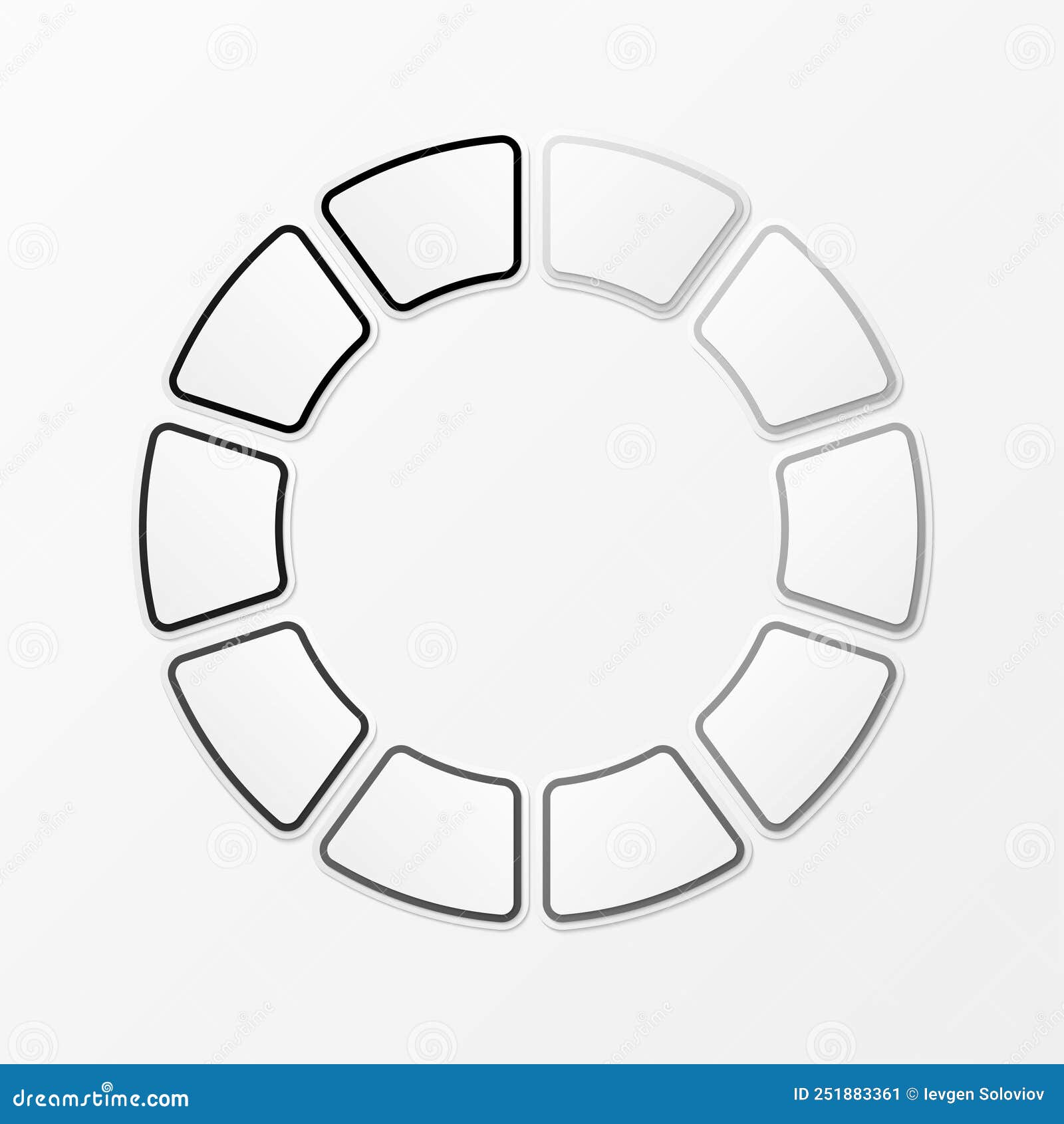 Gray Color Circle Shadow Chart Stock Vector - Illustration of ...