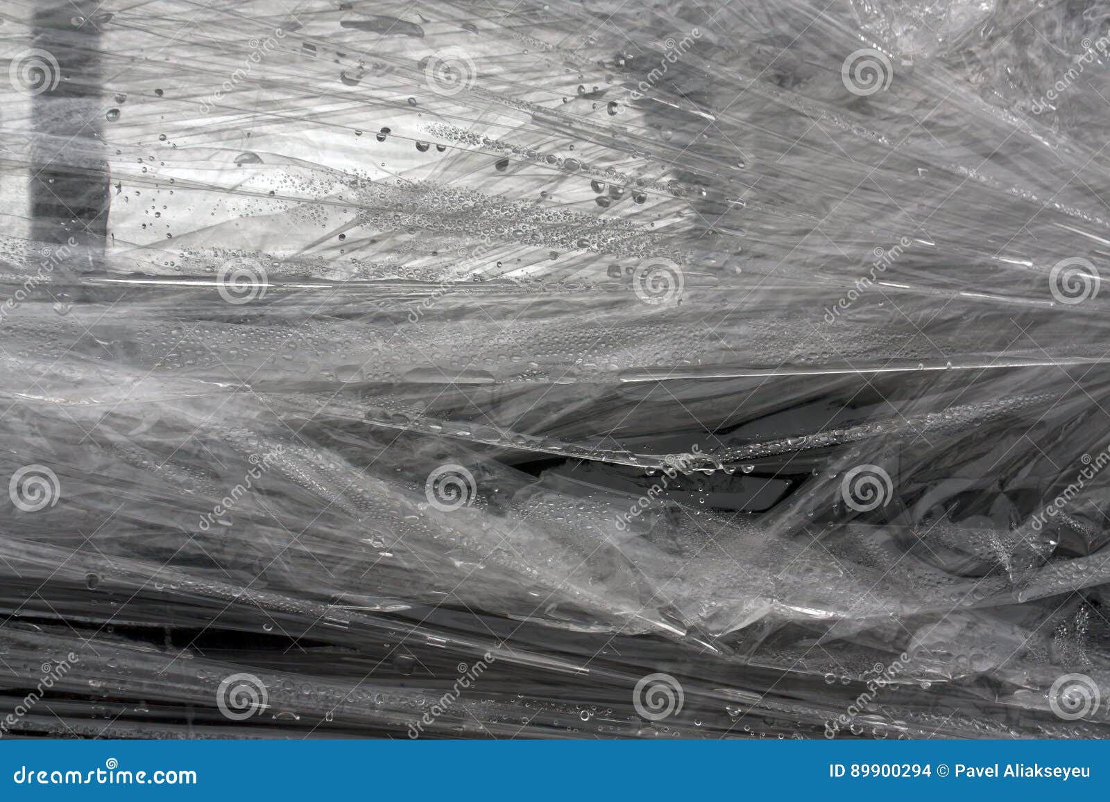 Gray Color Plastic Wrap Surface. Stock Photo - Image of polythene ...