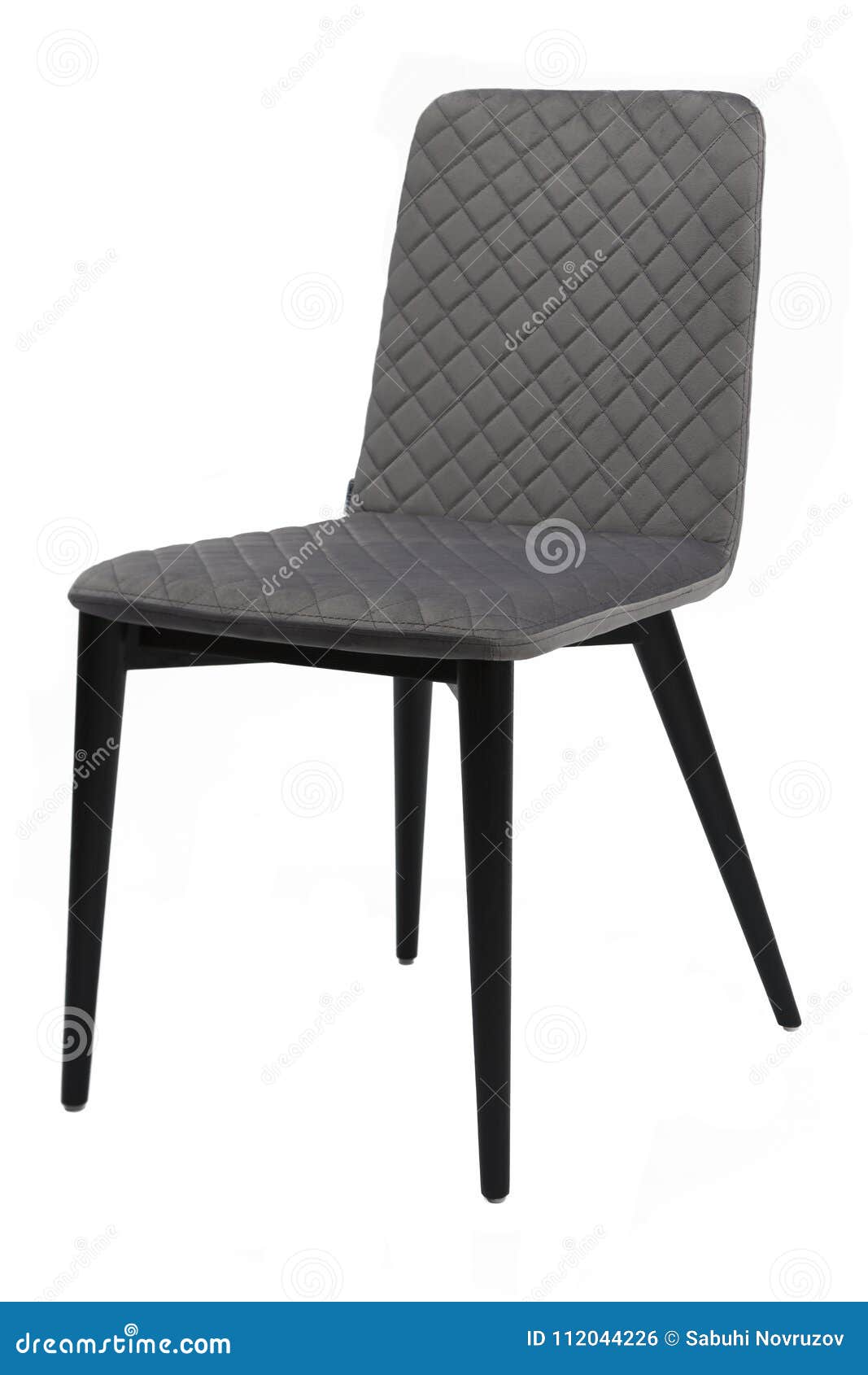 Gray Color Stool. Modern Designer Stool on White Background. Textile ...