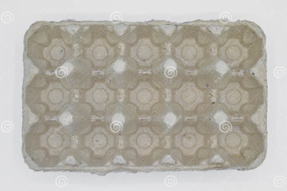 Gray Colored Empty Egg Carton. Stock Image - Image of food, cuisine ...