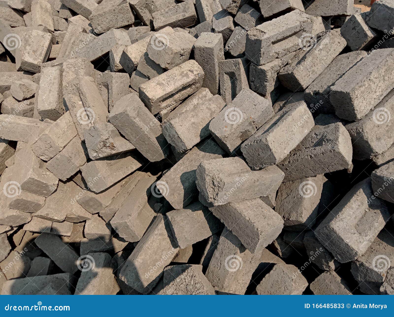 Gray Colored Hard and Durable Cement Bricks Stock Image - Image of ...