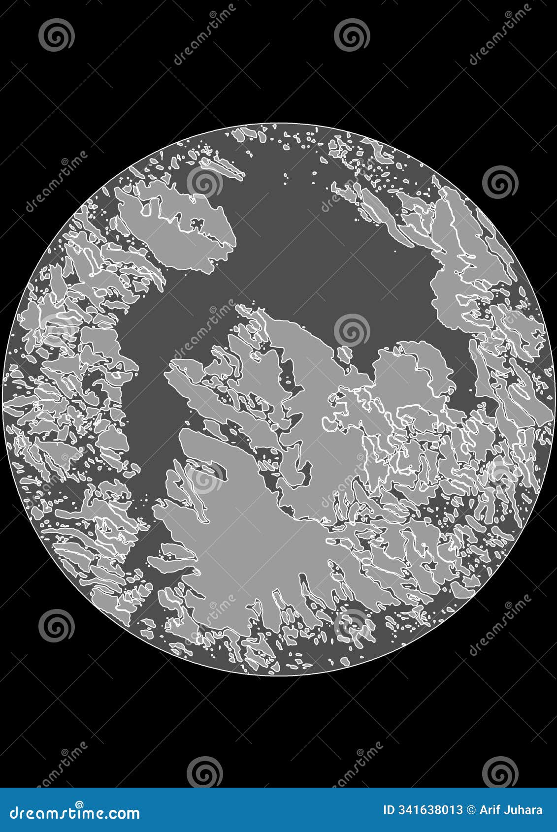 Gray Colored Polygon Topographic Map Stock Illustration - Illustration ...