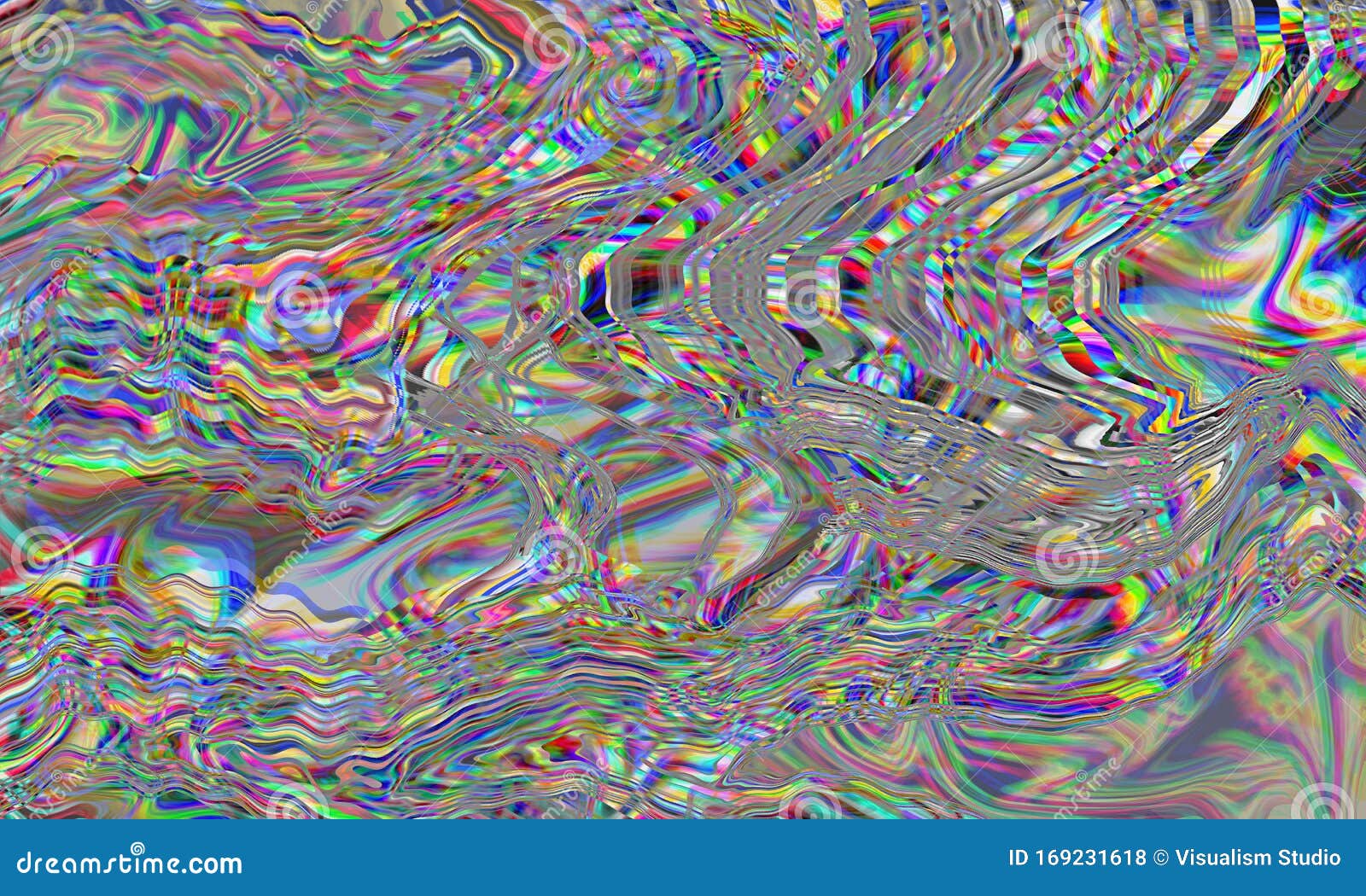 Gray Colorful Program Glitch with Straight Lines and with Bright Light ...