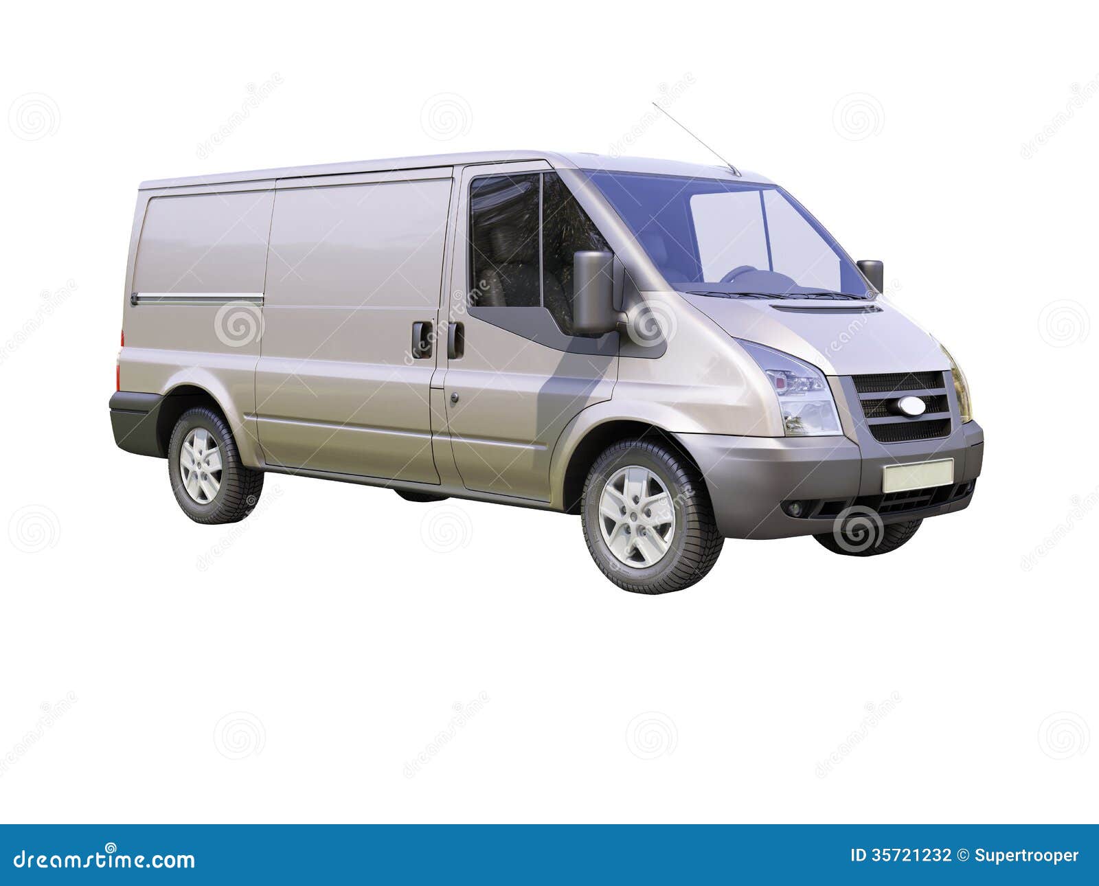 Gray Commercial Delivery Van Stock Photo - Image of hauling, lading ...