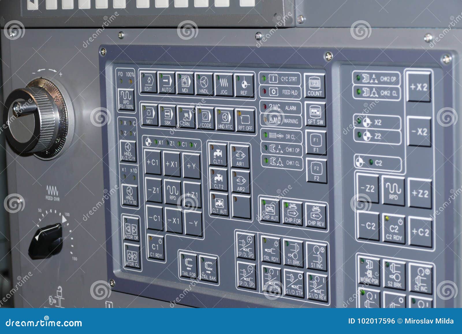 CNC control panel stock photo. Image of automation, adjustment - 102017596