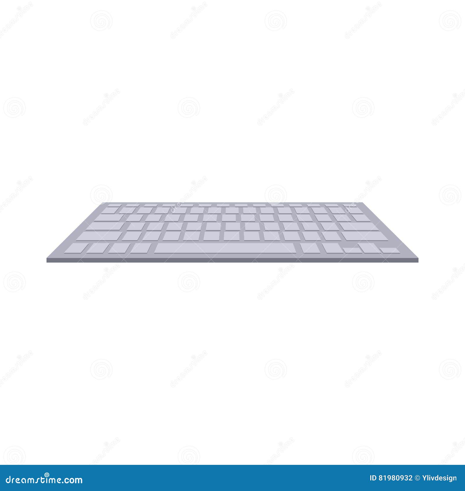 Gray Computer Keyboard Icon, Cartoon Style Stock Vector - Illustration ...