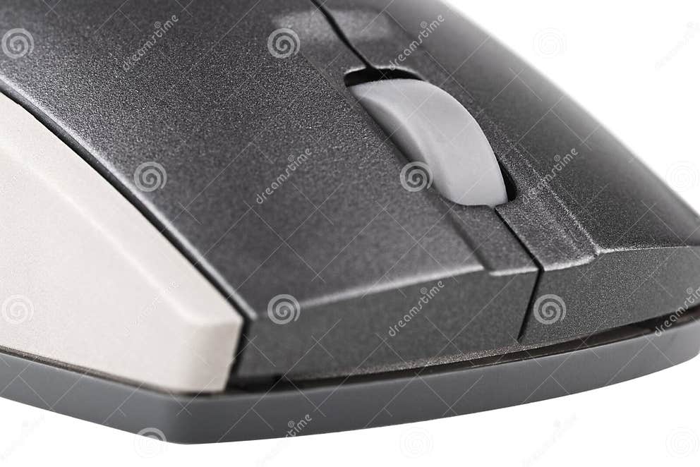 Gray Computer Mouse on White Background Close-up Stock Photo - Image of ...