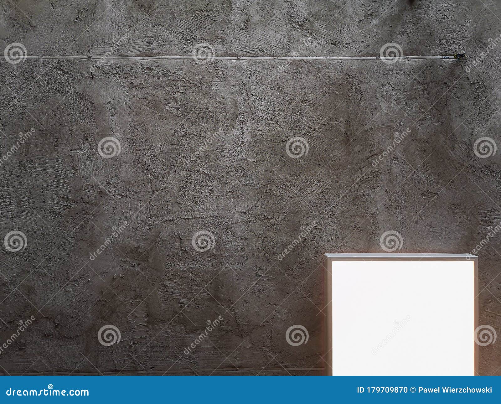 Gray Concrete Ceiling Texture Background with White Square Lamp Stock ...